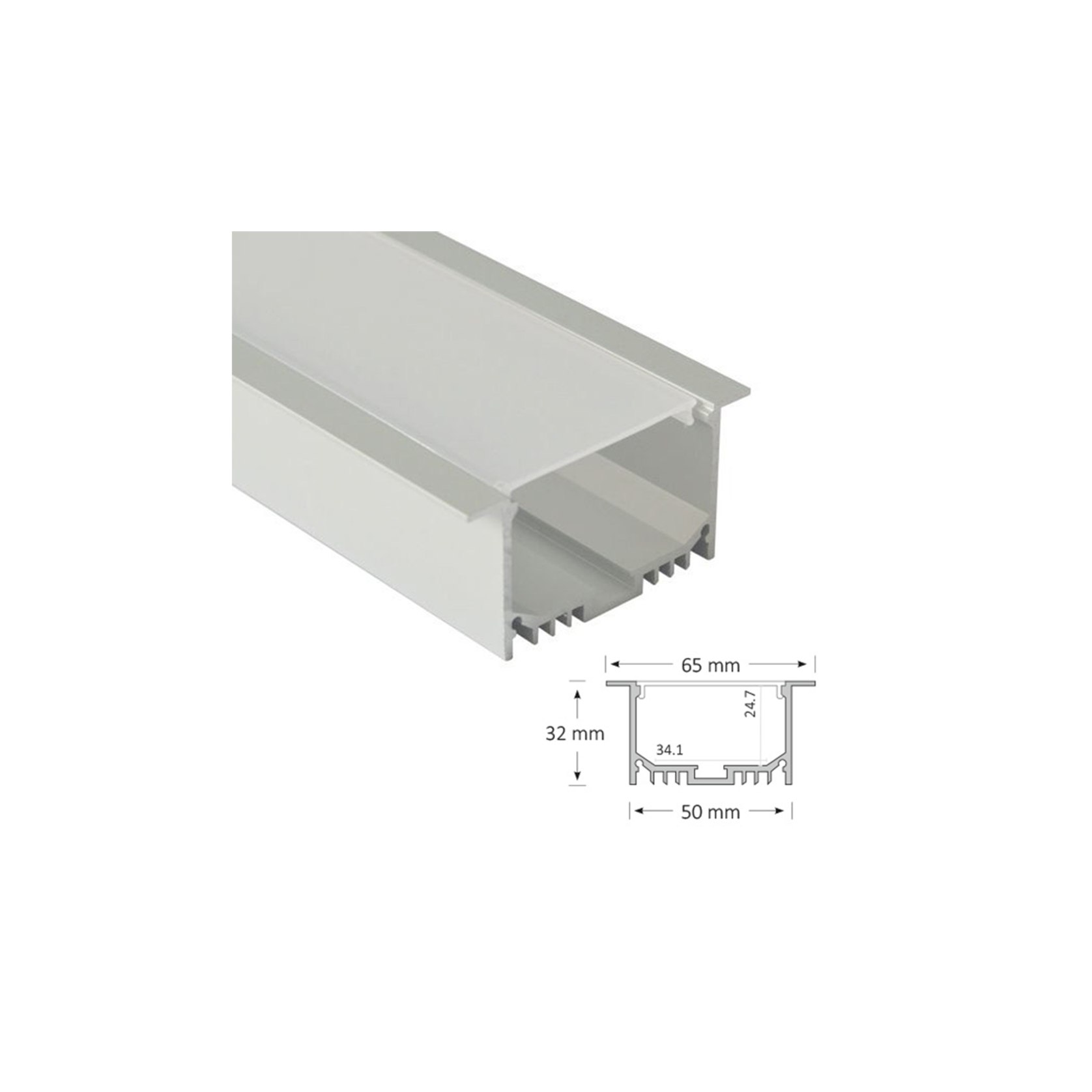 32mm Deep Recessed Extrusion Light | ArchiPro AU