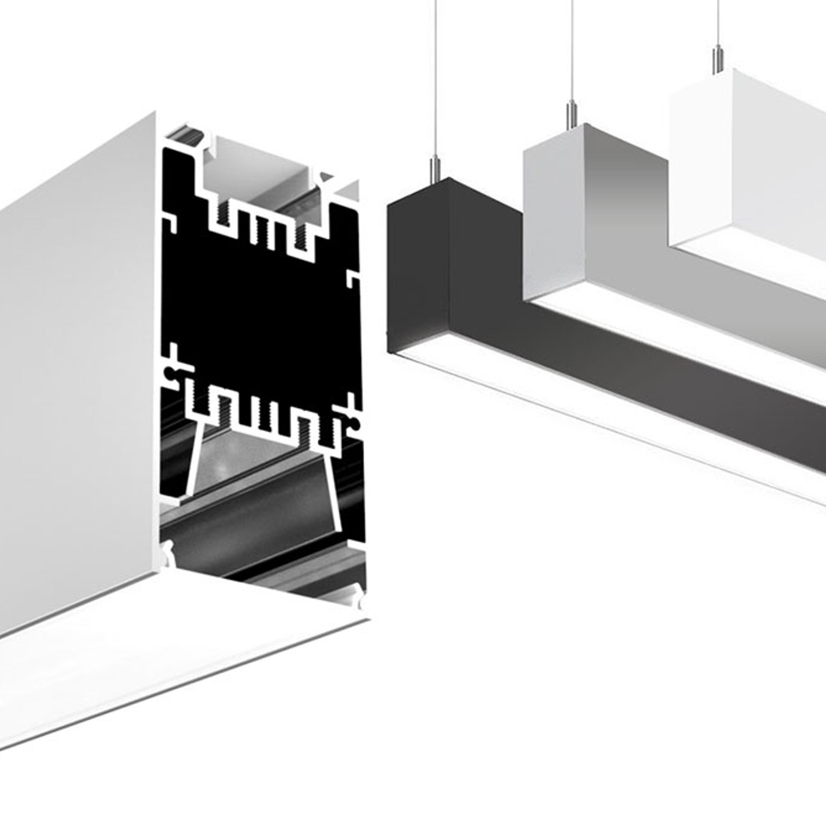 Updown LED Extrusion for Pendant Lighting | ArchiPro AU