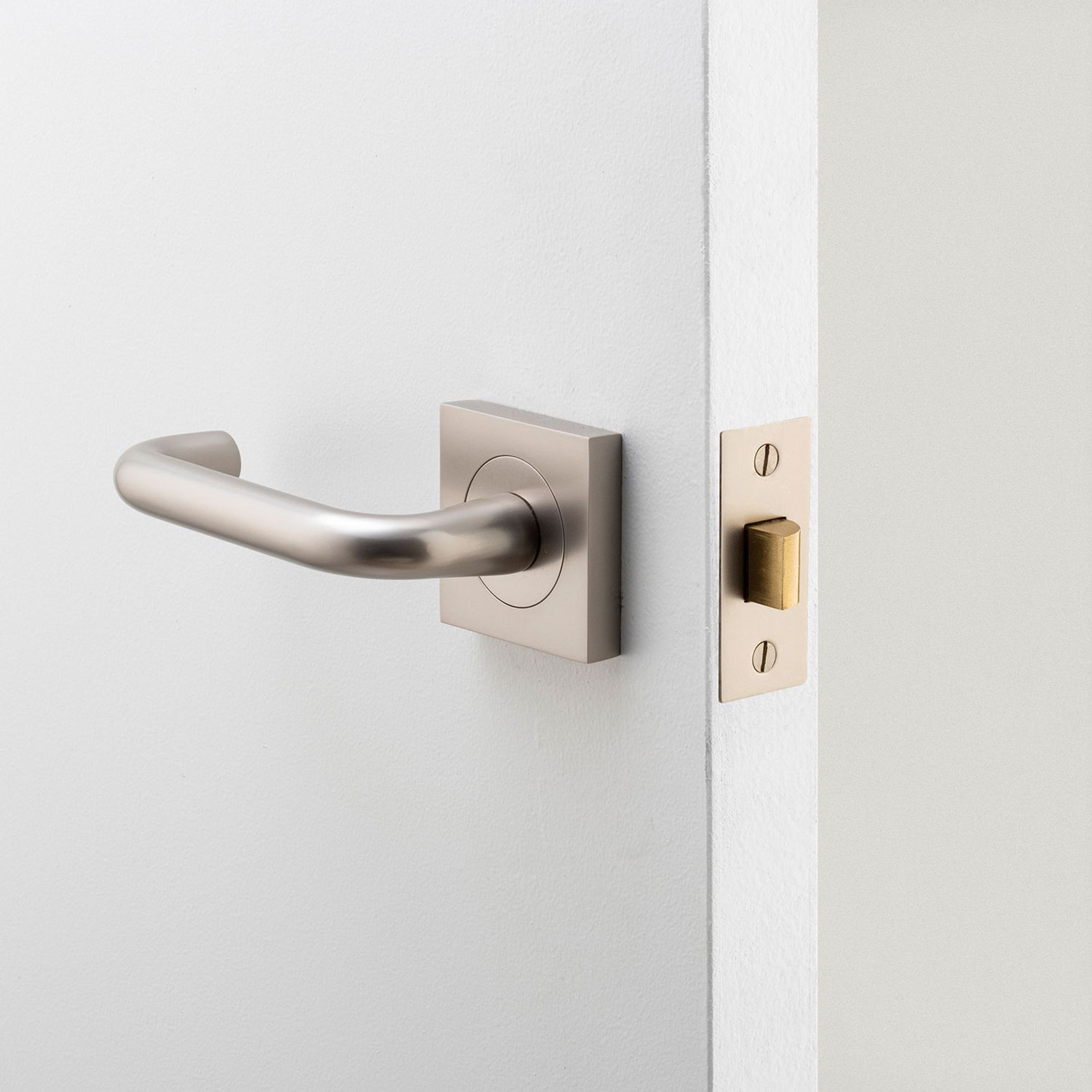 Iver Oslo Square Lever Door Handle on Rose Passage | ArchiPro AU