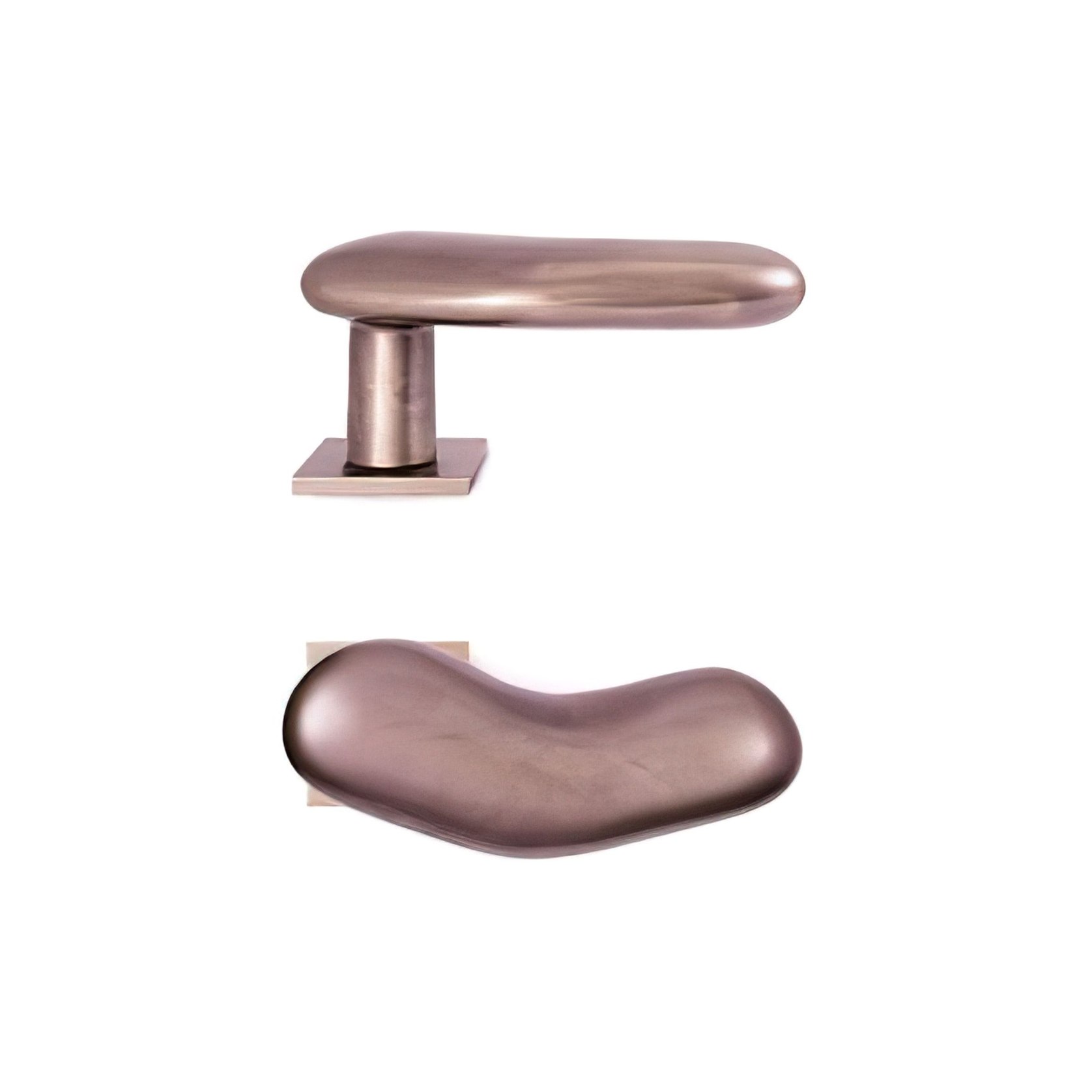 Pebbles Door Lever Handle 2700 on Rose | ArchiPro AU