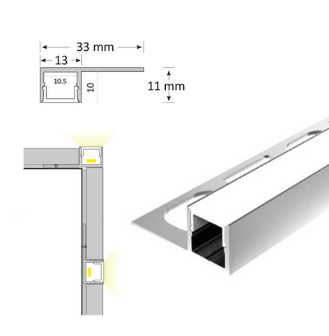 Tile Edge LED Profile Linear Lighting - BoscoLighting | ArchiPro AU