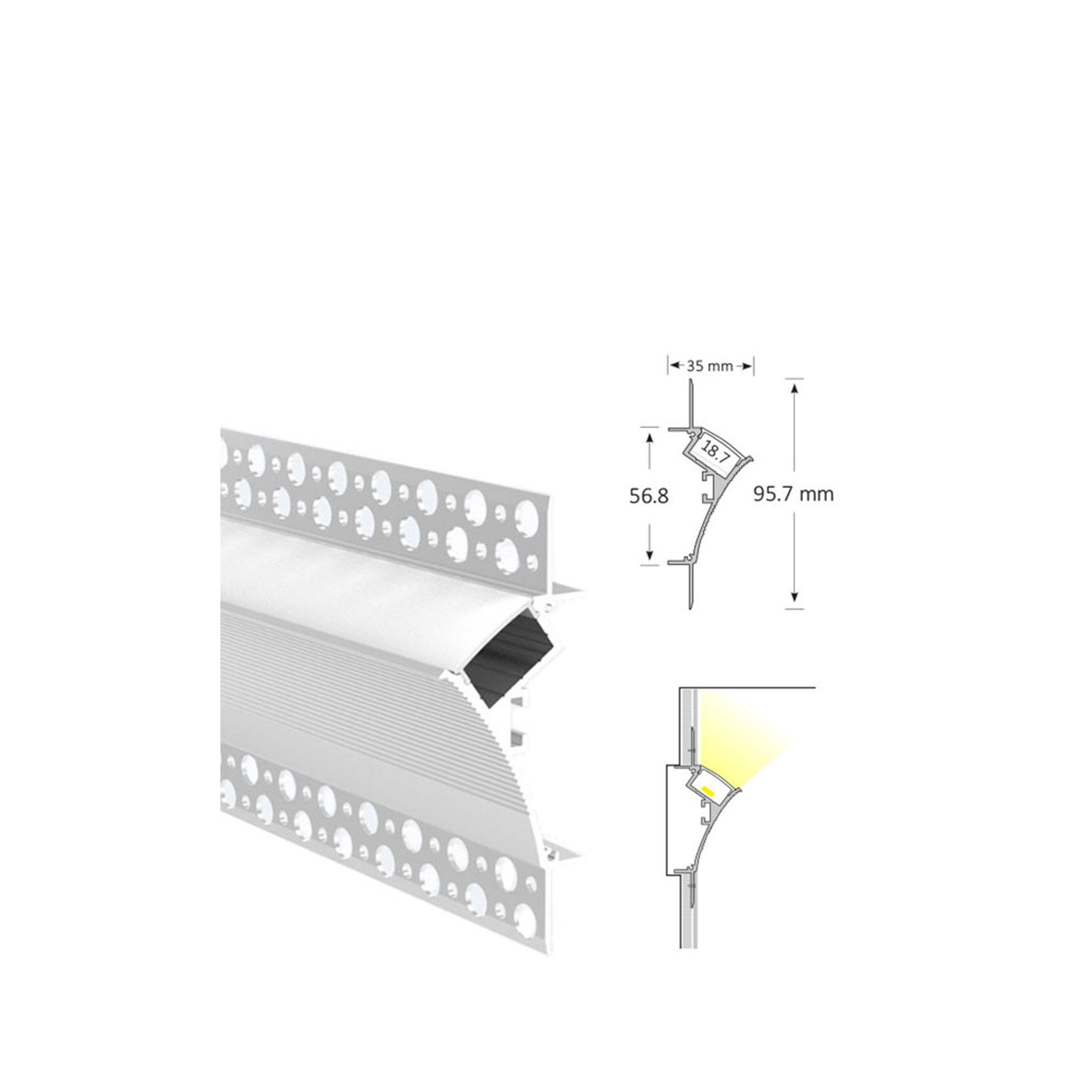 Extruded Aluminium Cornice Profile | ArchiPro AU