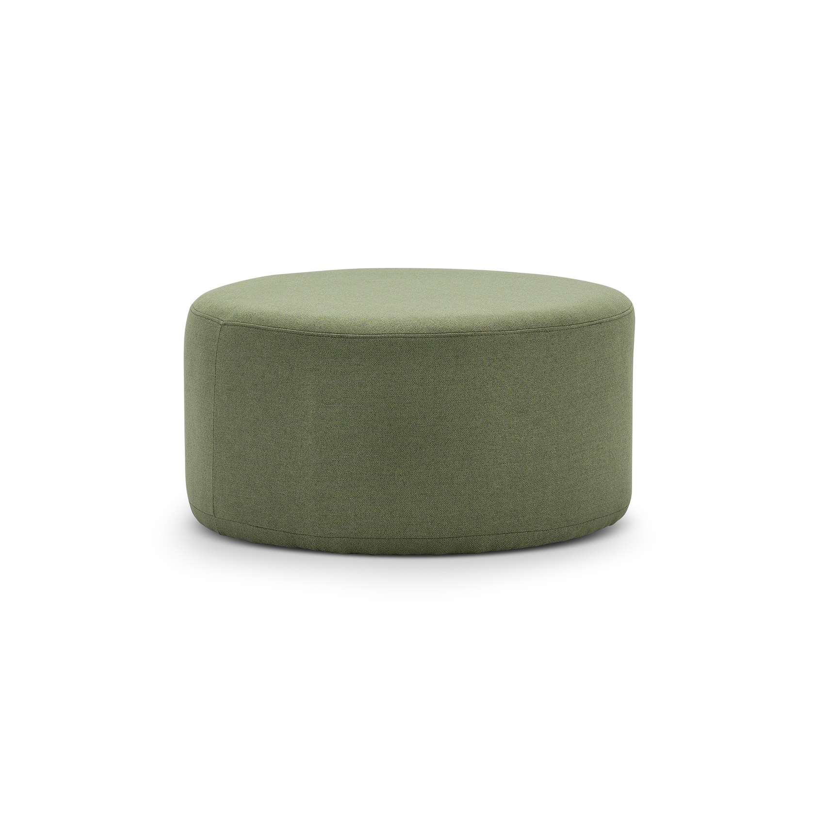 Halle Medium Round Ottoman | Moss Green | ArchiPro AU