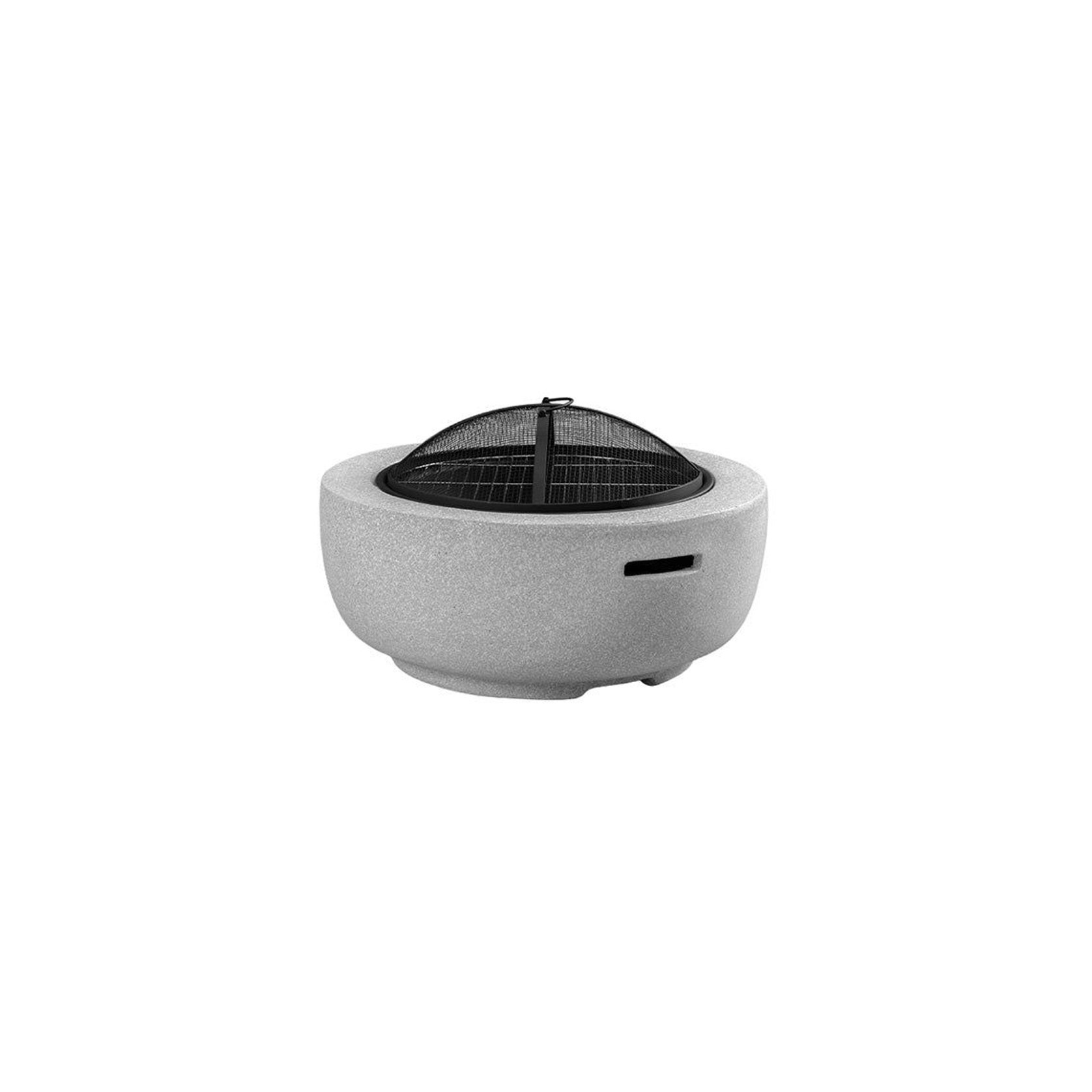 Round MgO Fire Pit Bowl with BBQ Grill Rack Spark Guard | ArchiPro AU