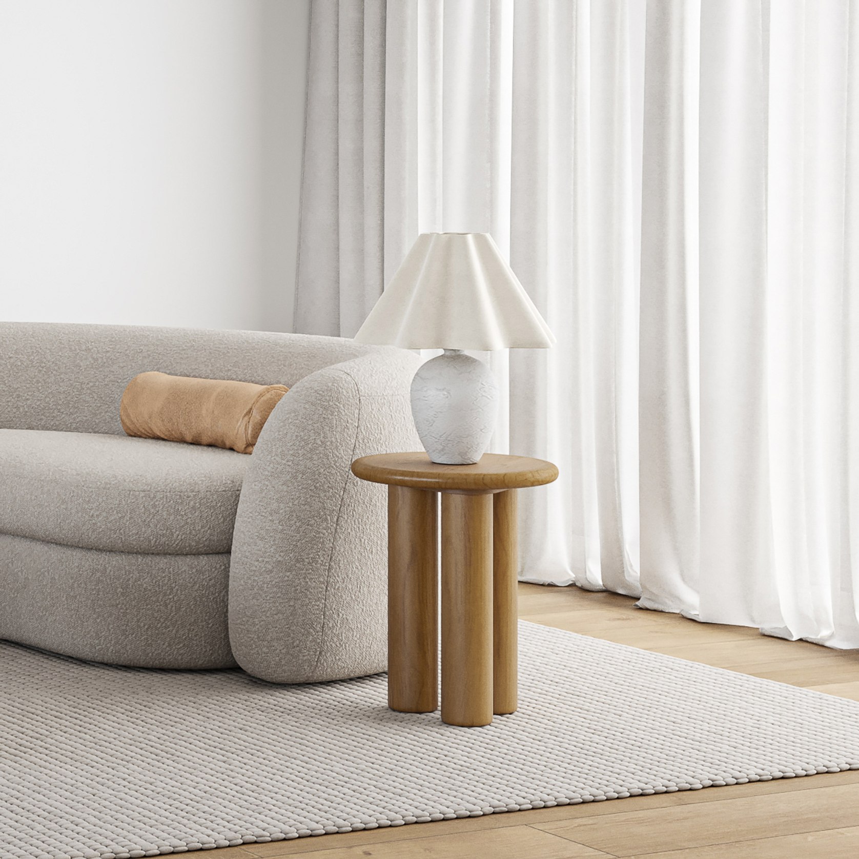 Khakti Round Pillar Side Table | ArchiPro AU