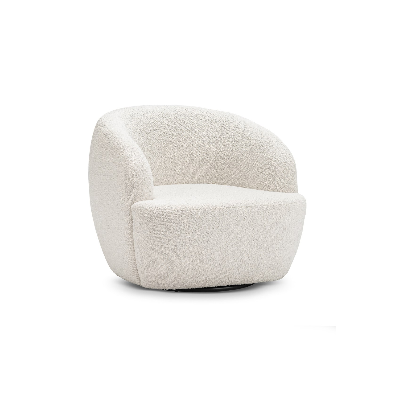 Cuddle Swivel Armchair | Cream Bouclé | ArchiPro AU