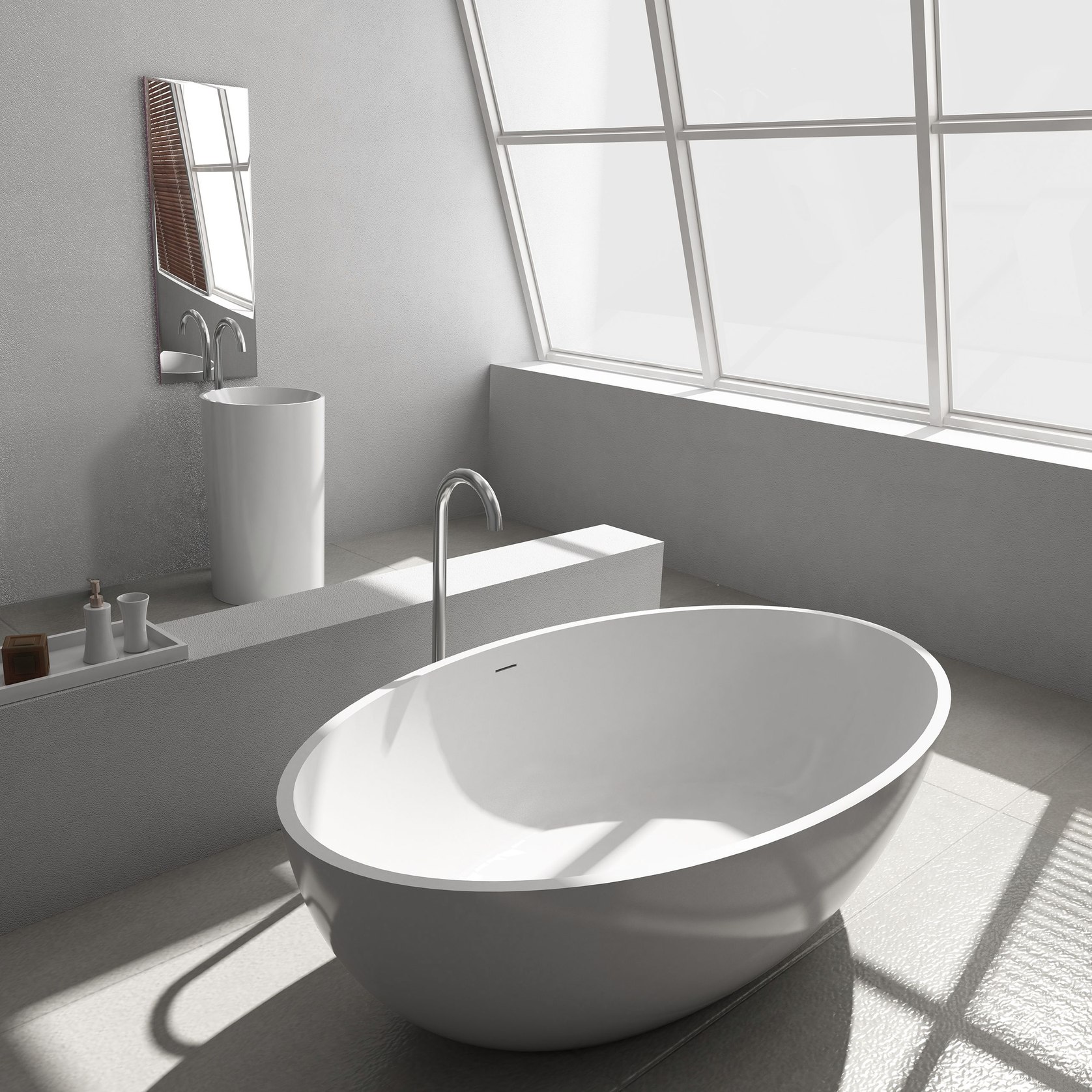 G6556 Large Oval Two Person Freestanding Bath | ArchiPro AU