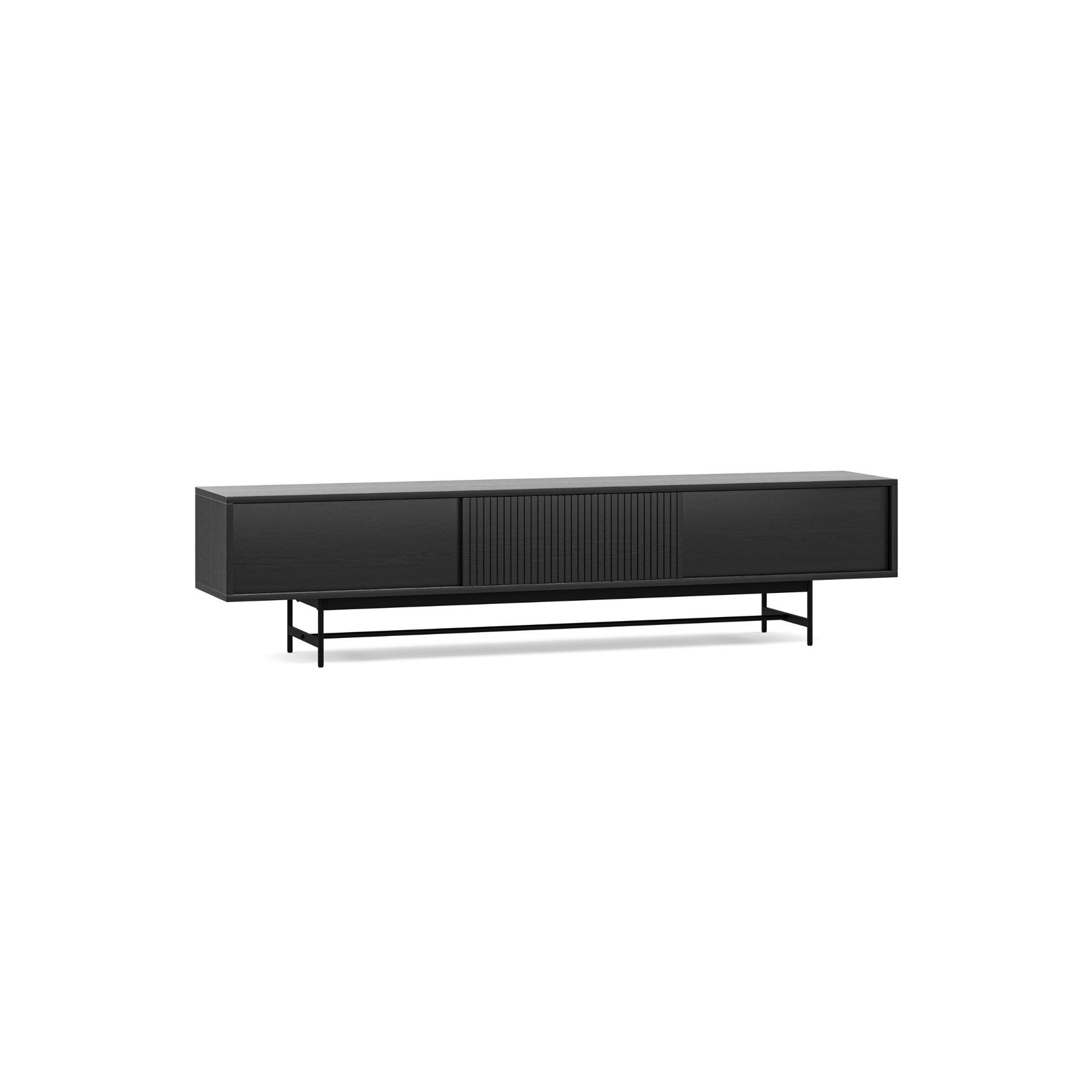 Arae 3 Door TV Entertainment Unit | 210cm | Black | ArchiPro AU