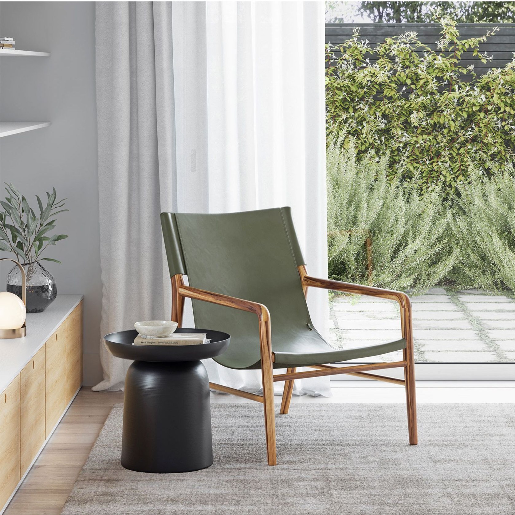 Sirkel Round Pedestal Side Table | Matte Black | ArchiPro AU