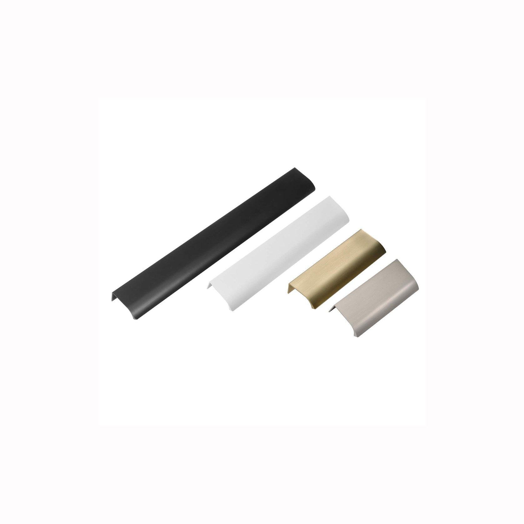 Kitchen lip pull handles darwin Matt black /Brushed brass/Brushed ...