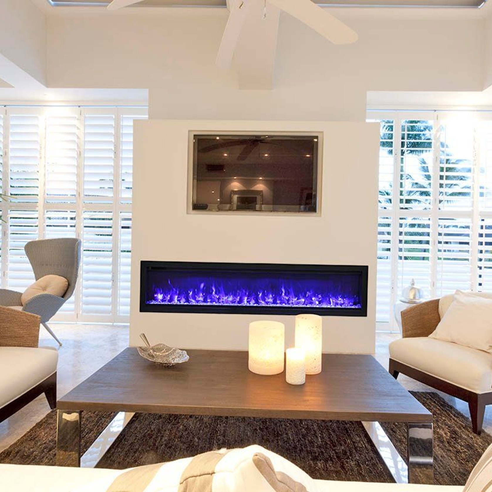 Amantii 74" Symmetry Electric Fireplace | ArchiPro AU
