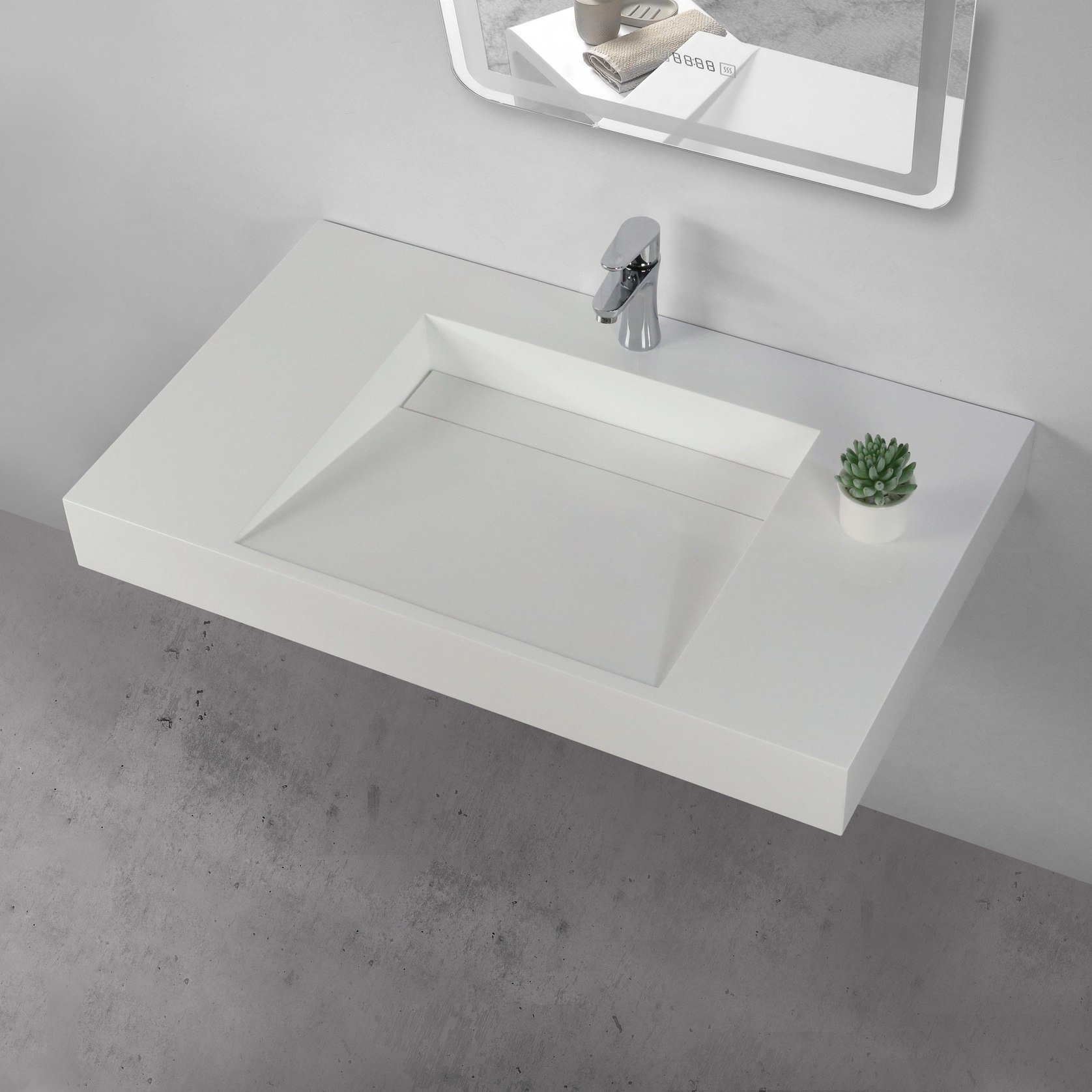 Ramp basin wall hung 915mm single bowl B5036 | ArchiPro AU