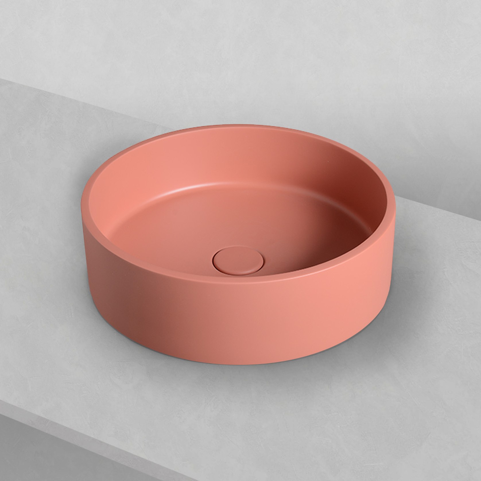 Sol' Salmon Pink Concrete Round 390mm Basin | ArchiPro AU