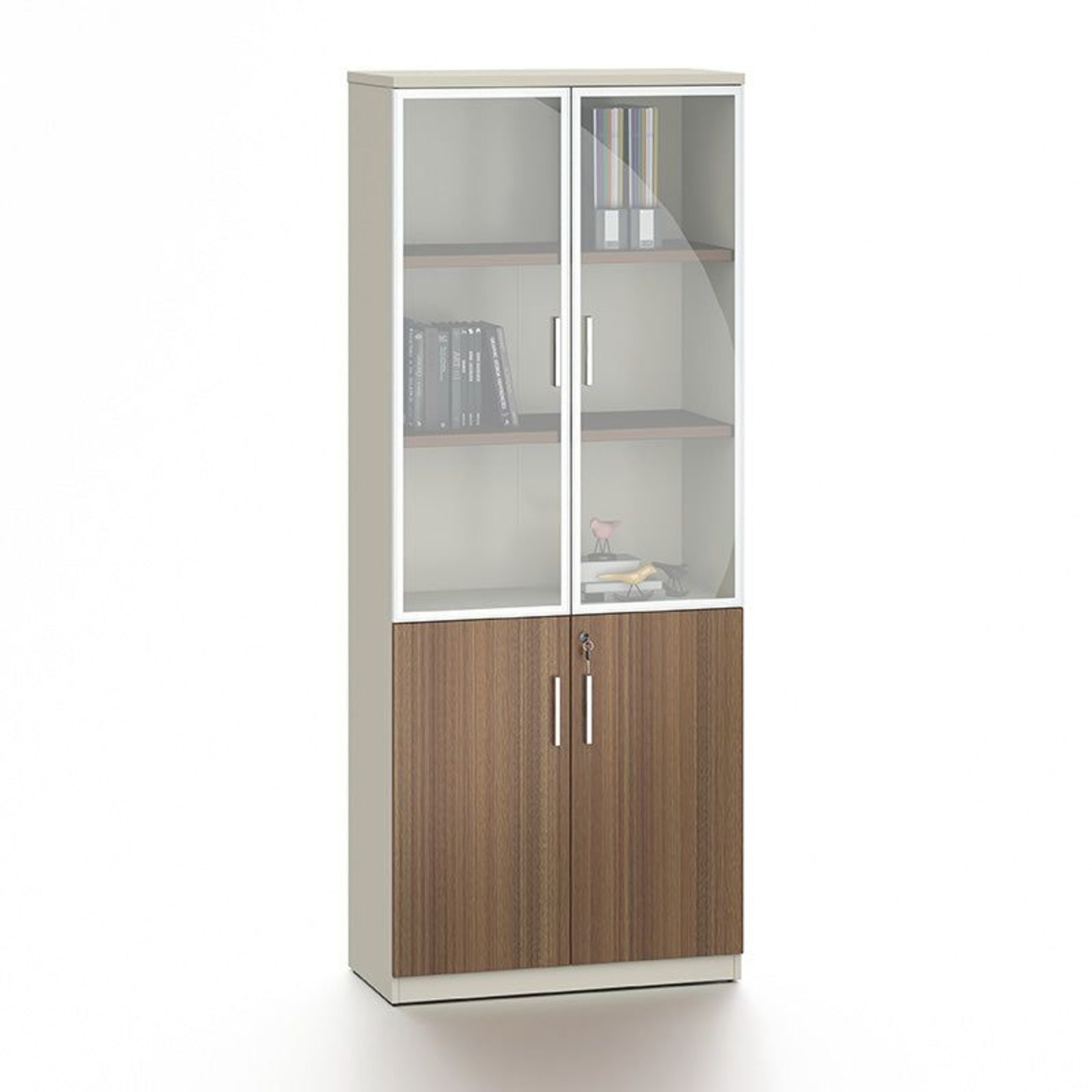 ANDERSON 2 Door Display Unit 80cm - Australian Gold Oak & Beige ...
