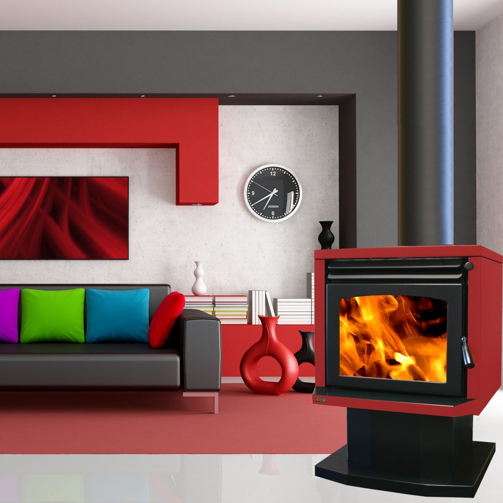 Ethos Genesis Freestanding Wood Fireplace | ArchiPro AU