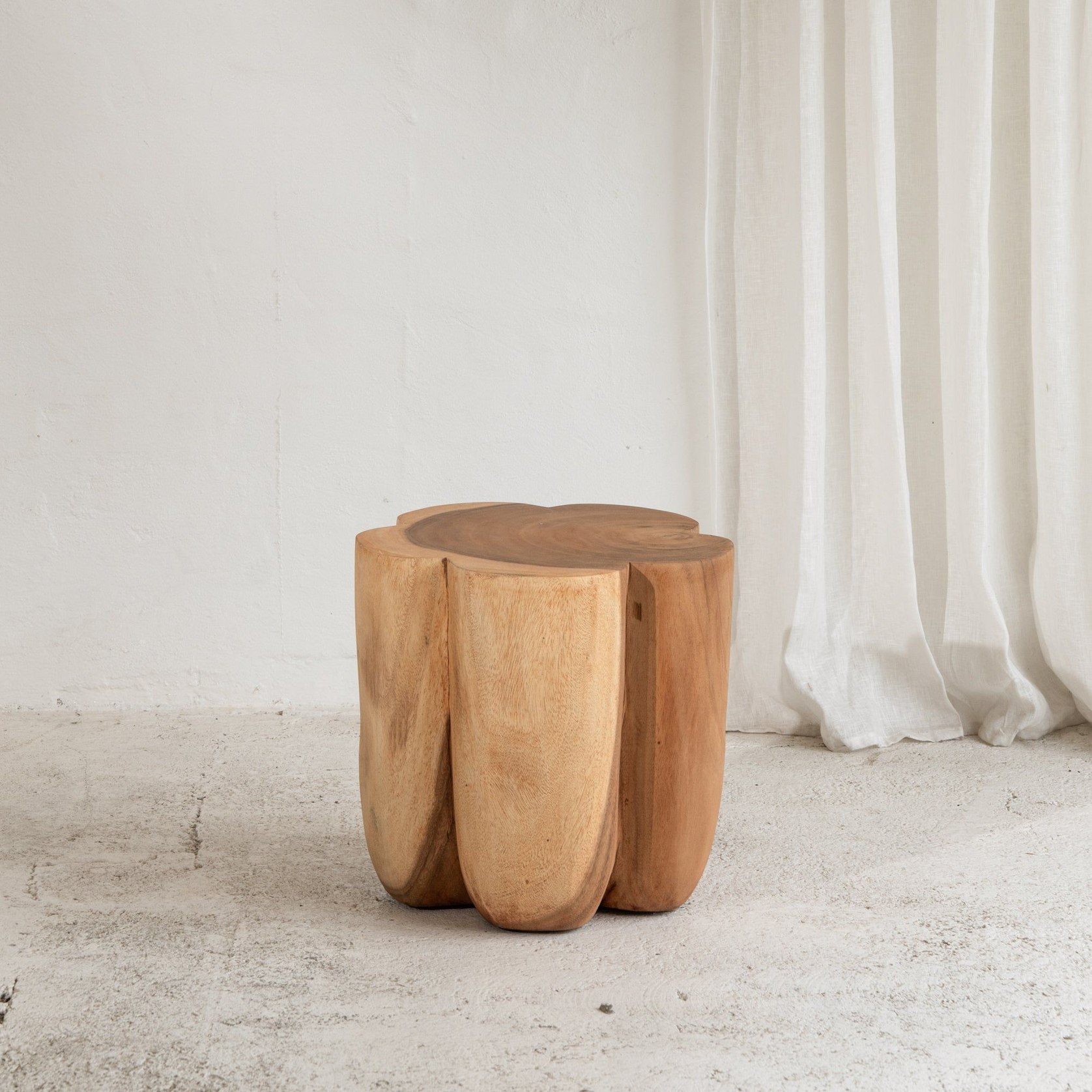 Flore Curved Side Table - Natural | ArchiPro AU