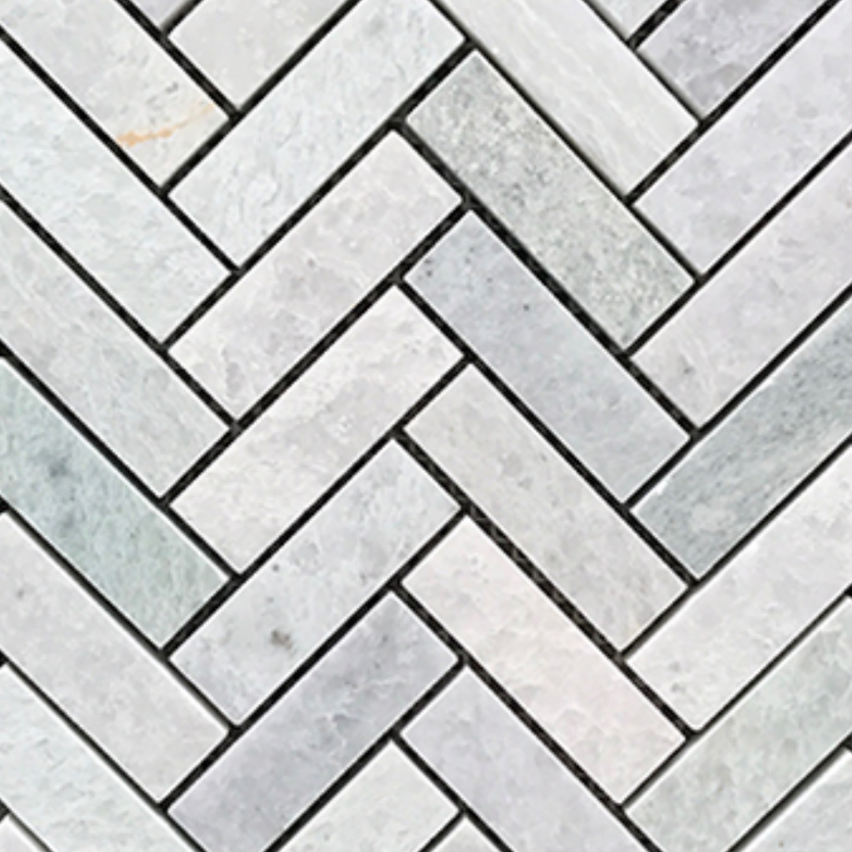 Ming Green Herringbone Mosaic | ArchiPro AU