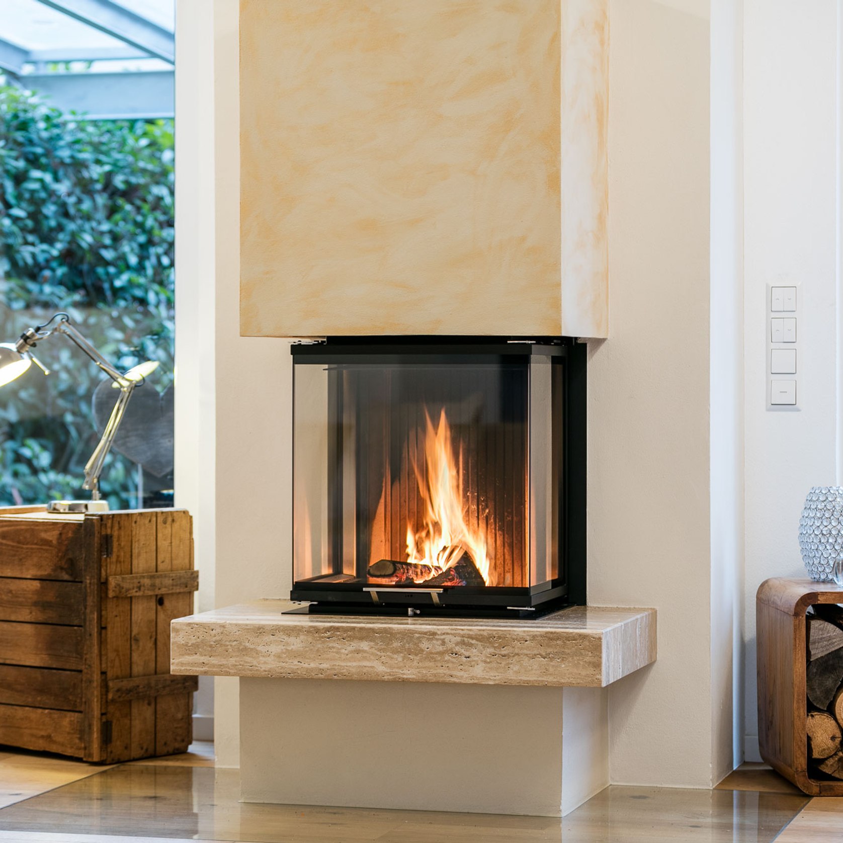Hoxter Uka 37 Three Sided Wood Fireplace | ArchiPro AU