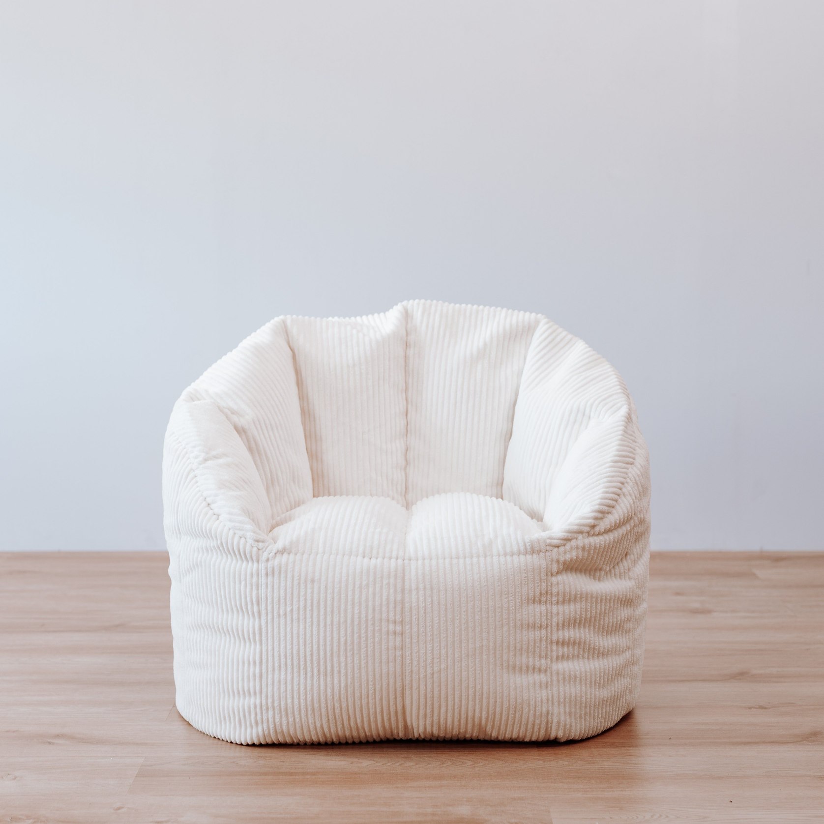 Corduroy Tub Chair | Bean Bag Cover - Ivory | ArchiPro AU