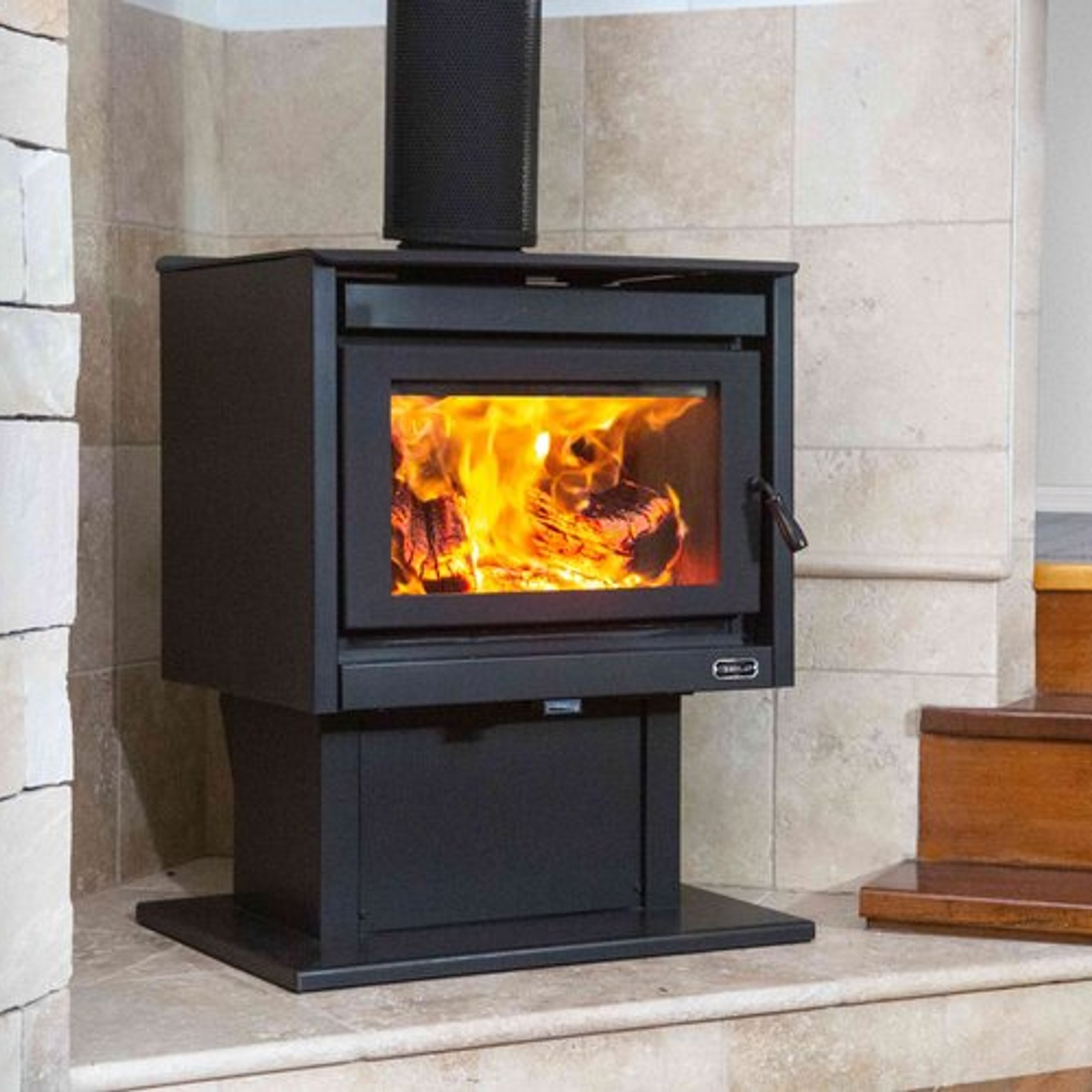 Kemlan Supa Nova Wood Fireplace With a 4m Flue Kit | ArchiPro AU
