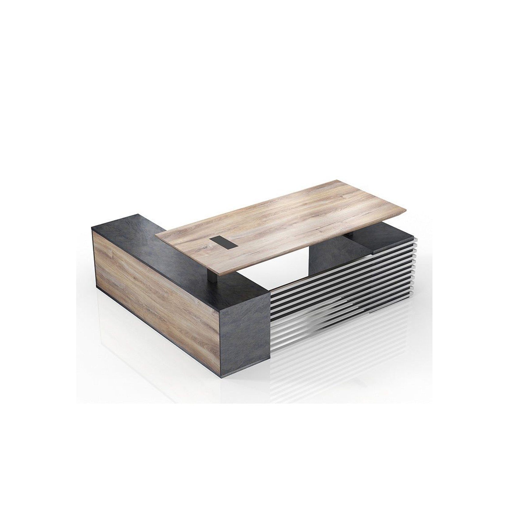 PHOENIX Sit & Stand Electric Lift Executive Desk with Right Return 2.2M ...