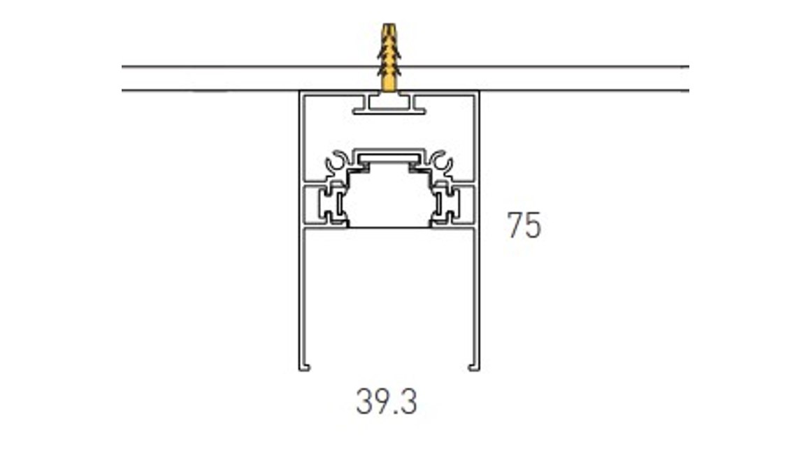 Single Circuit Surface Mount Magnetic Track | ArchiPro AU