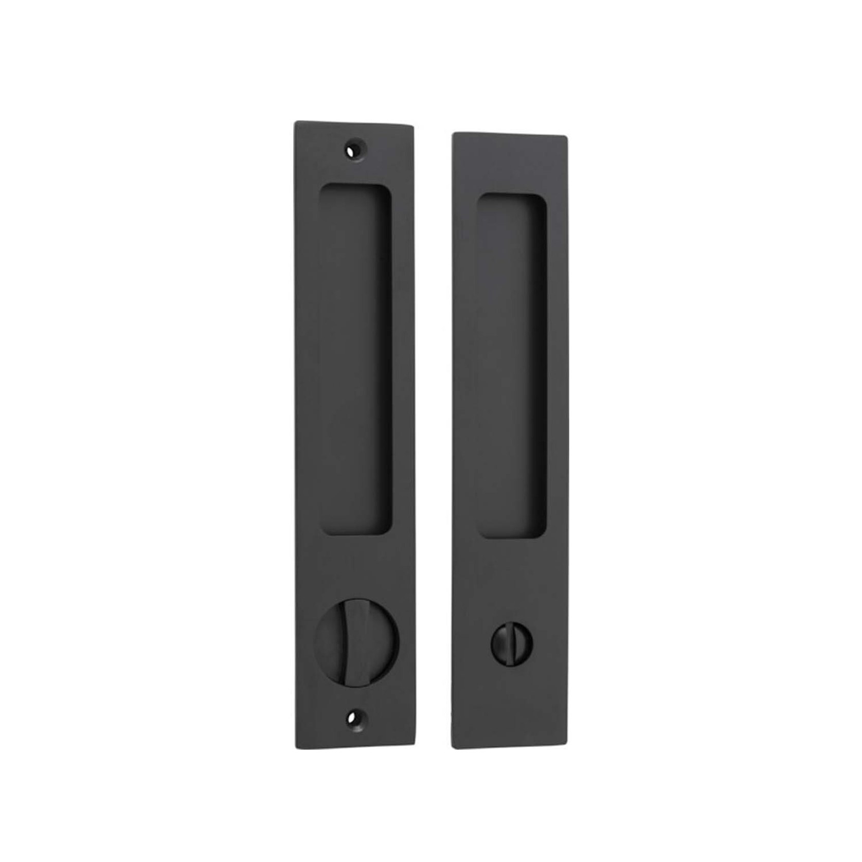 Iver Rectangular Flush Pull Privacy Set Matt Black for Sliding Doors 21413P *Pair* | ArchiPro AU