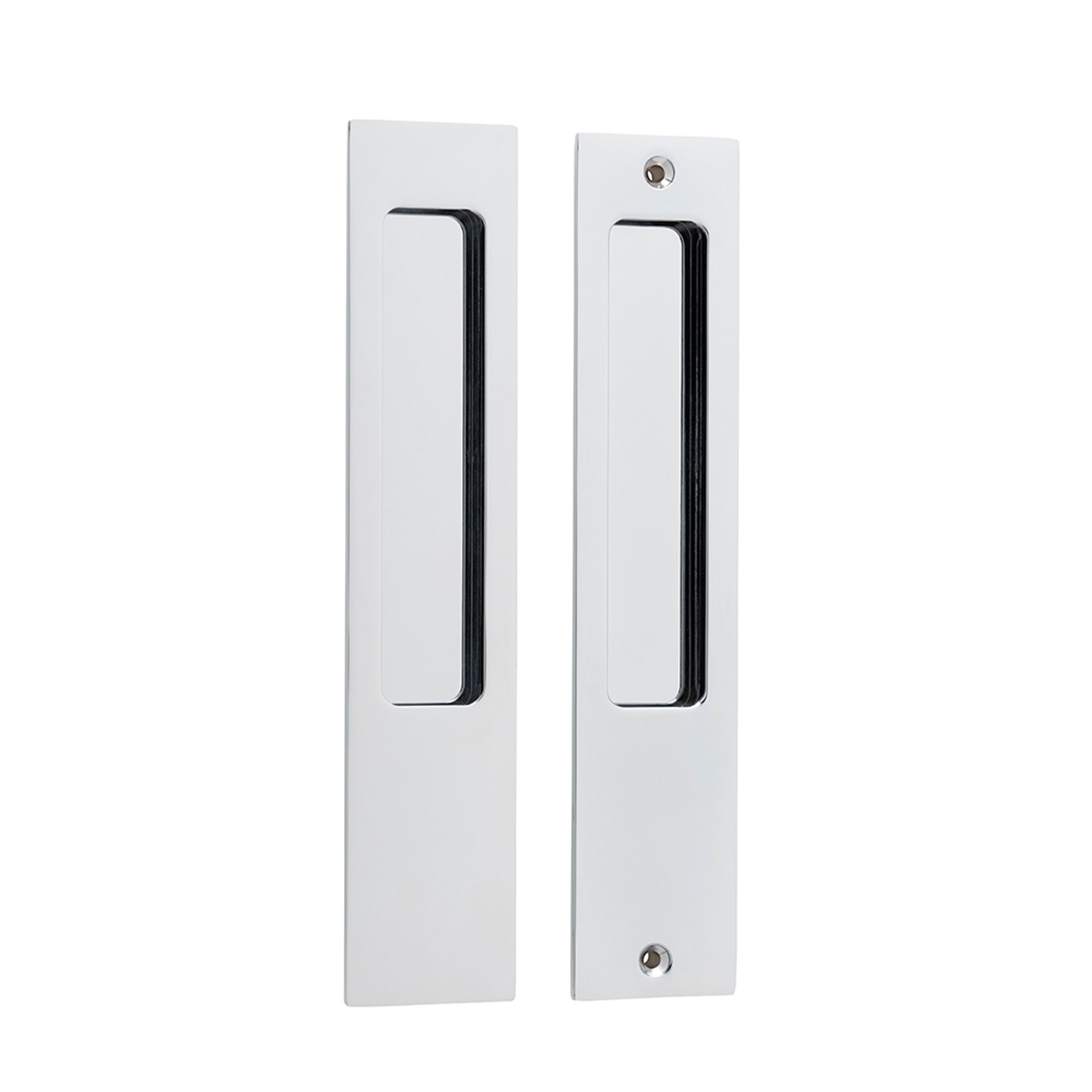 Iver Rectangular Flush Pull Passage Set Polished Chrome for Sliding Doors 21414 *Pair* | ArchiPro AU