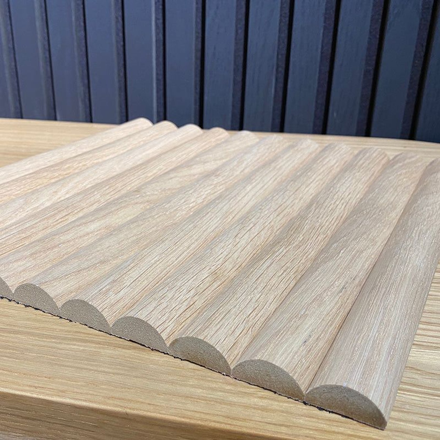 WOODFLEX Flexible Wooden Slat Wall Panel - Oak Veneer - 2700mm x 595mm ...