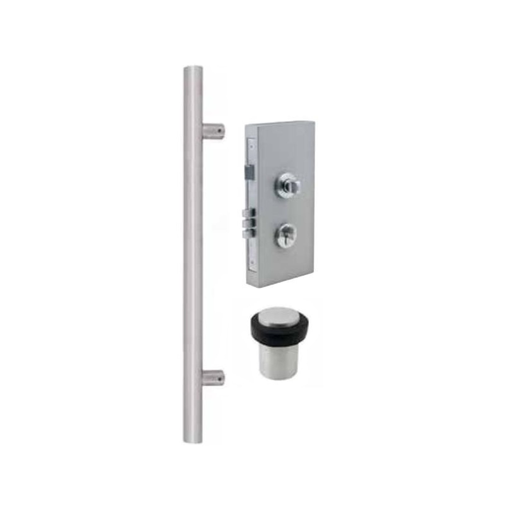 Zanda Round Pull Handle 600mm and Lock Kit Combo 1232SS | ArchiPro AU