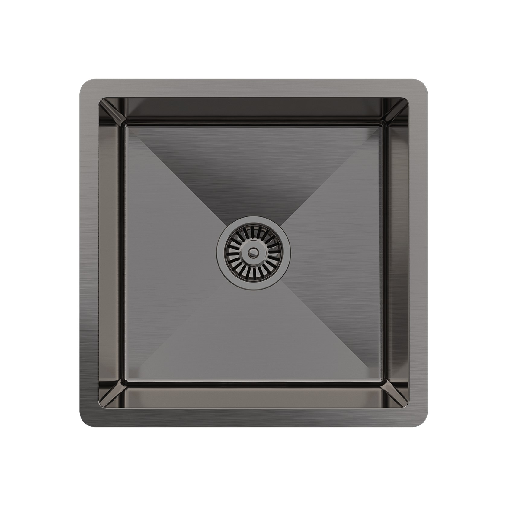 Brushed Gunmetal Nala 450x450 Single Bowl Sink | ArchiPro AU