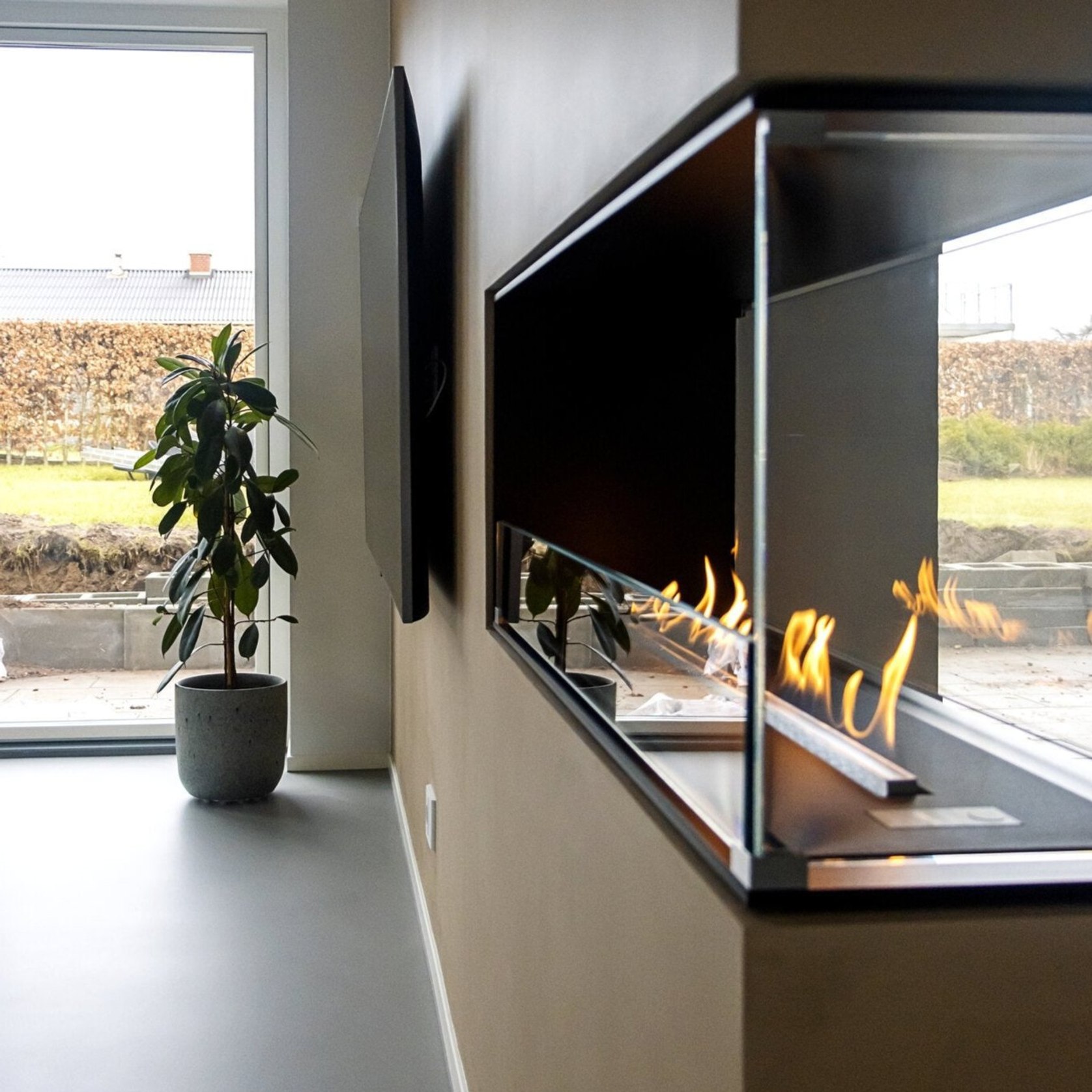 Decoflame Montreal Room Divider Net Zero Fireplace | ArchiPro AU