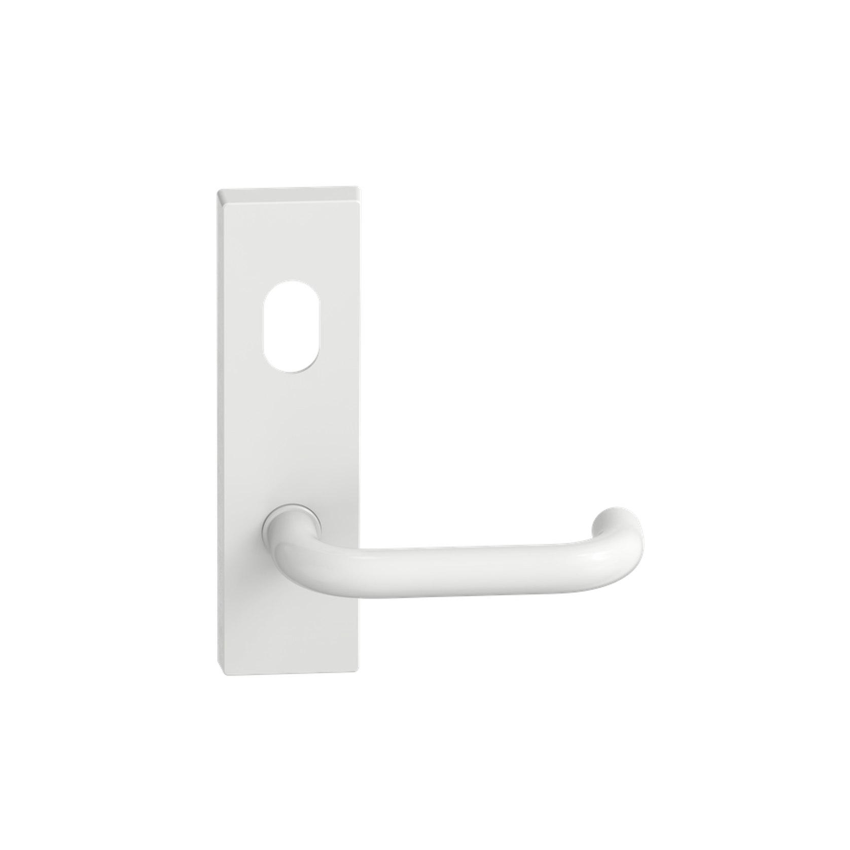 Rectangular Plate Lever #10 Cylinder/Concealed WHT | ArchiPro AU