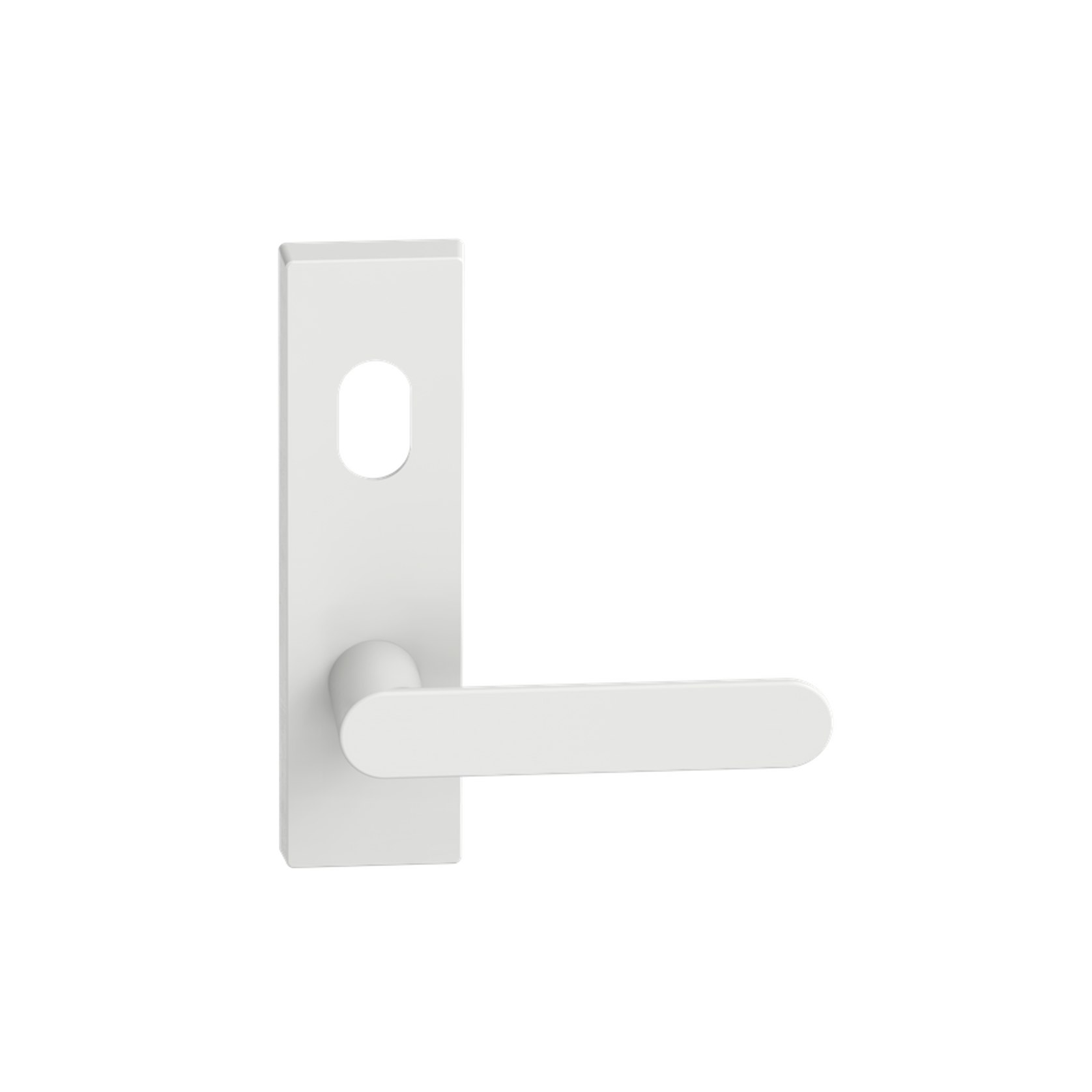Rectangular Plate Lever #30 Cylinder/Concealed WHT | ArchiPro AU