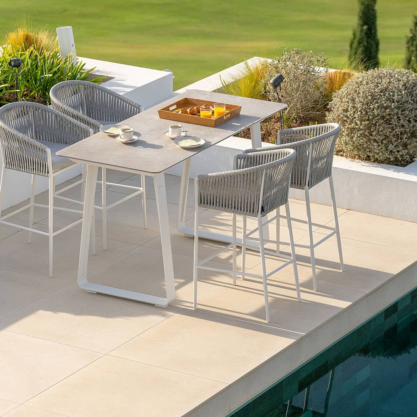 Gizella Outdoor Rope Bar Chair | ArchiPro AU