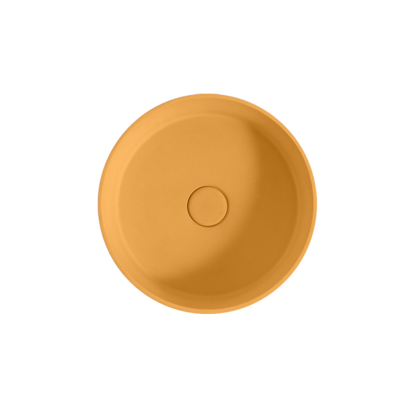 Sol' Round 390mm Concrete Basin Ochre | ArchiPro AU