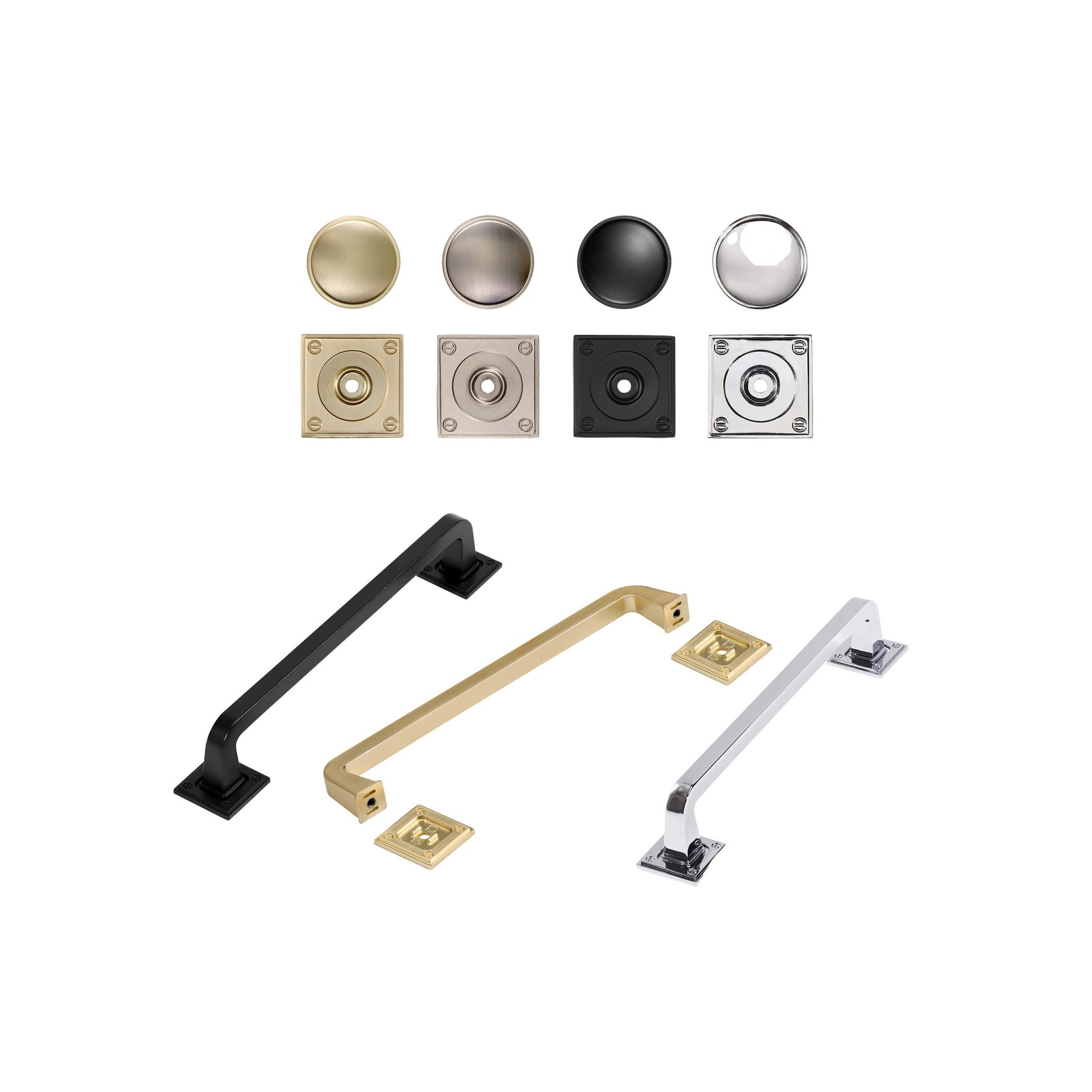 KT&CO Kitchen hamptons handles shepparton Matt black/Brushed brass ...