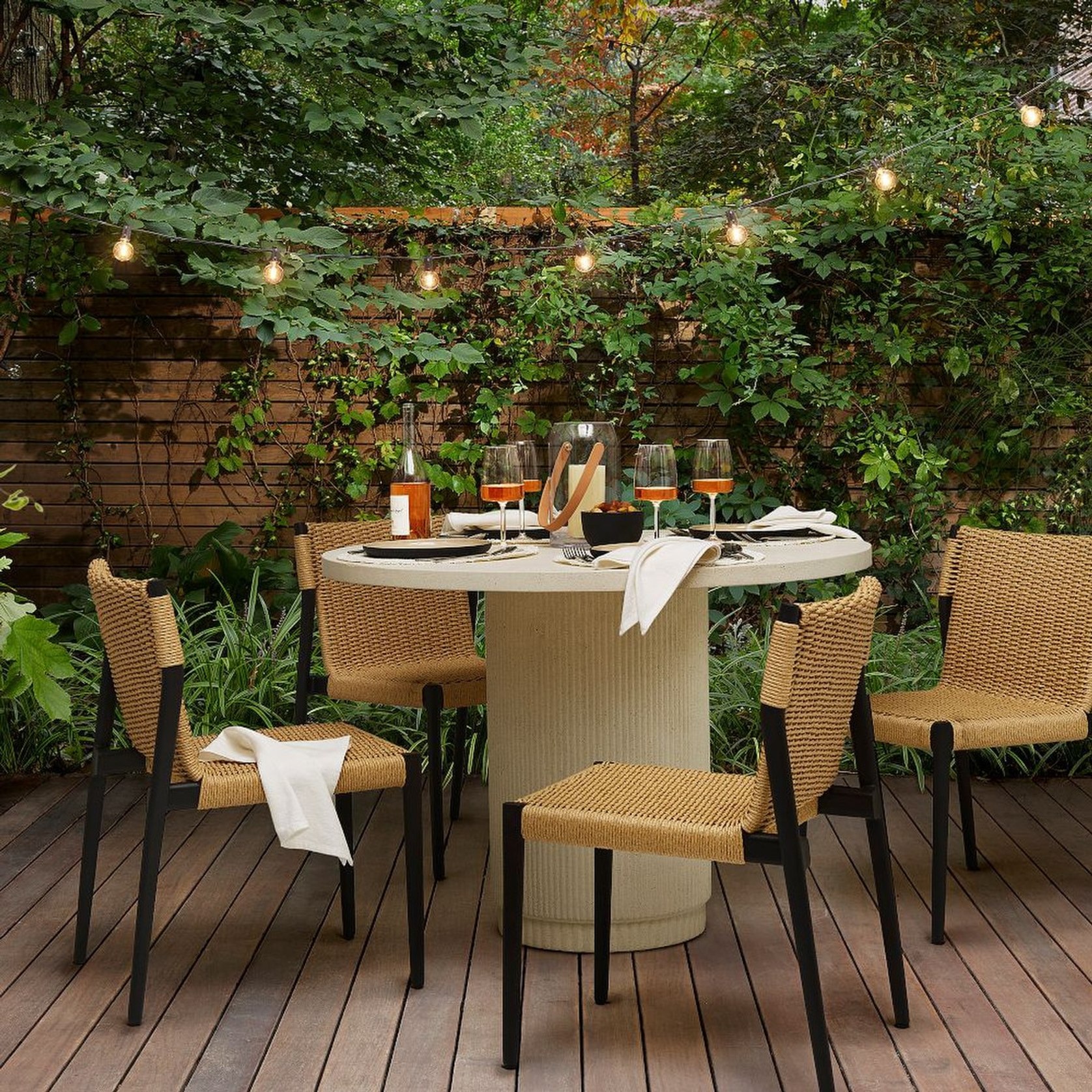 Fluted Indoor/Outdoor Bistro Table | ArchiPro AU