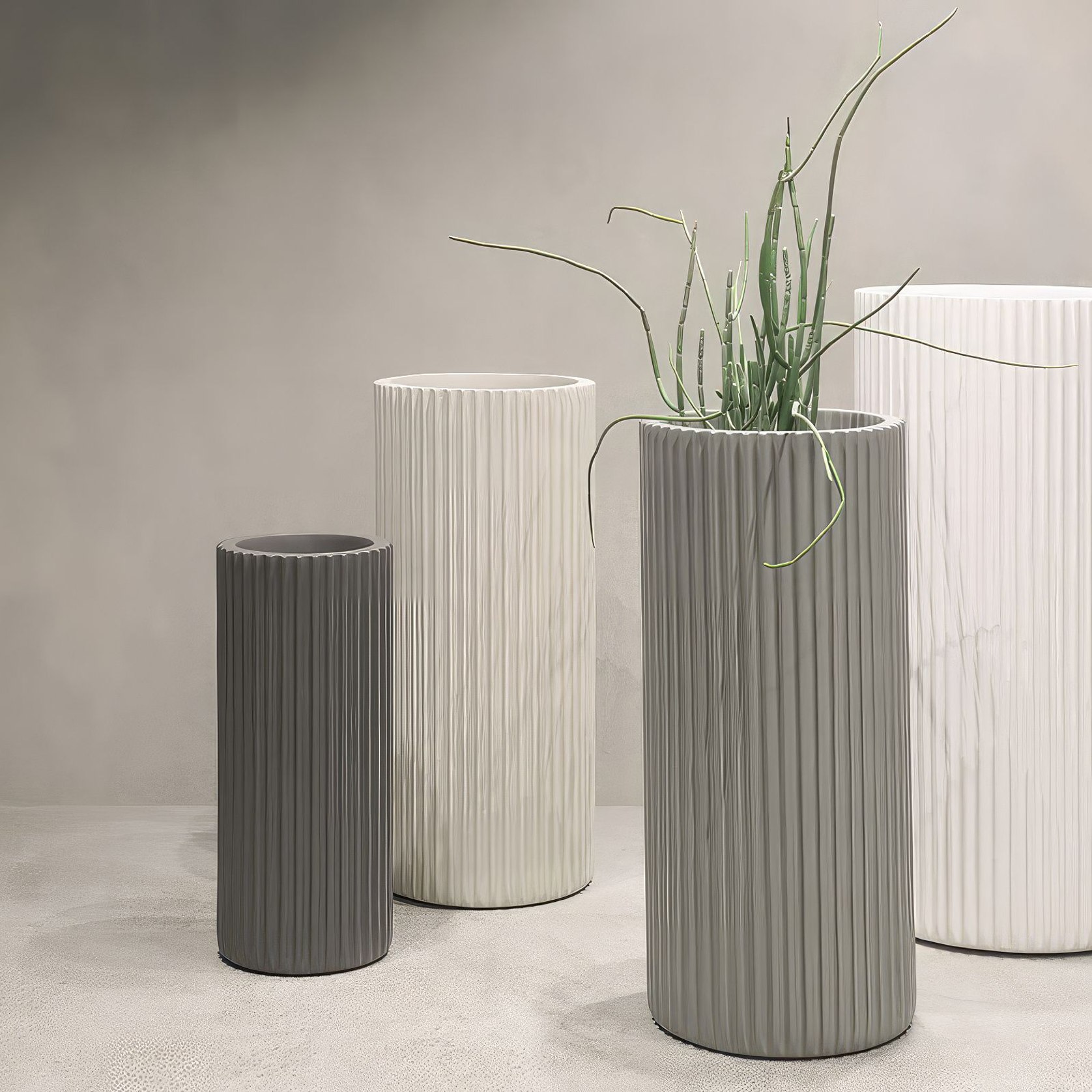 Hibernate 90 Degrees Tall Ribbed - Stone | ArchiPro AU