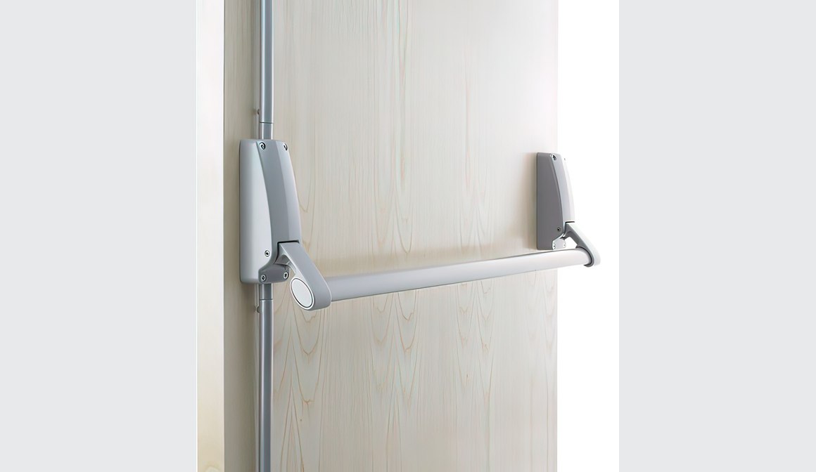 Briton Panic Bar Silver for Timber & Metal Doors | ArchiPro AU