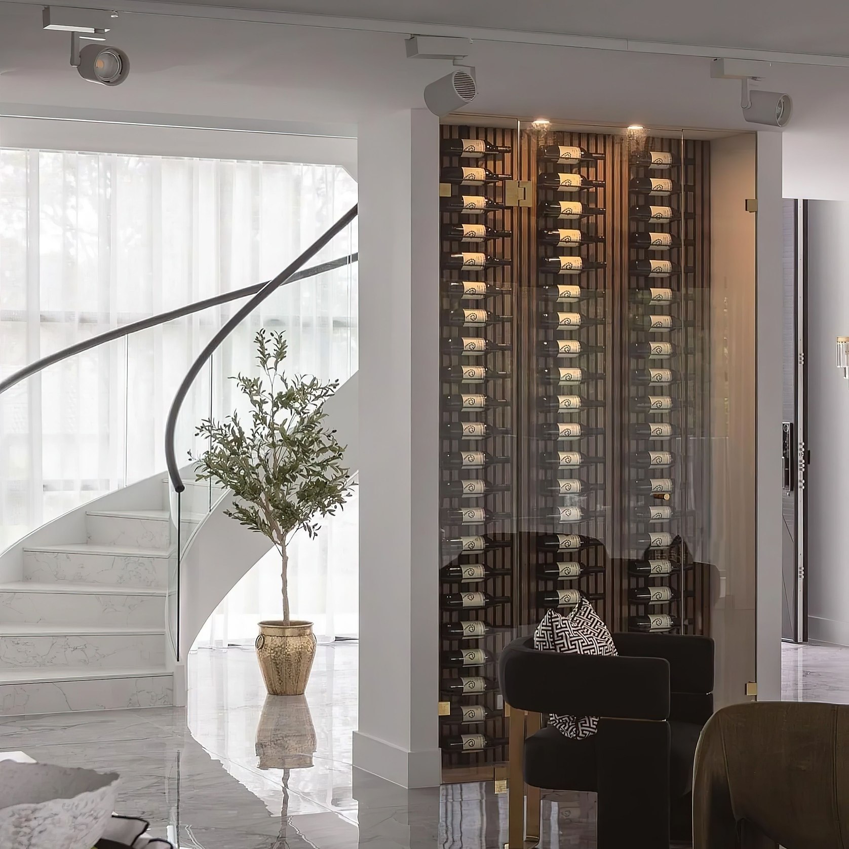 Wall Mounted Metal Rail Wine Racks | ArchiPro AU