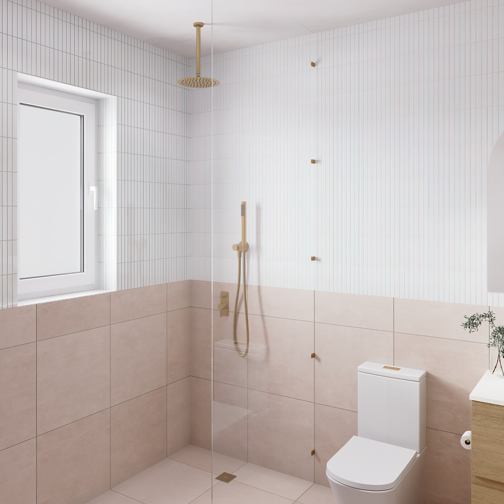 Isabella Hand Shower, Round Plate | ArchiPro AU