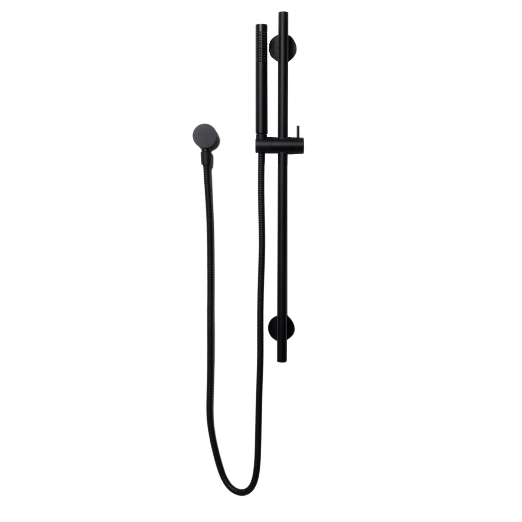 Mira Matte Black Shower on Rail | ArchiPro AU