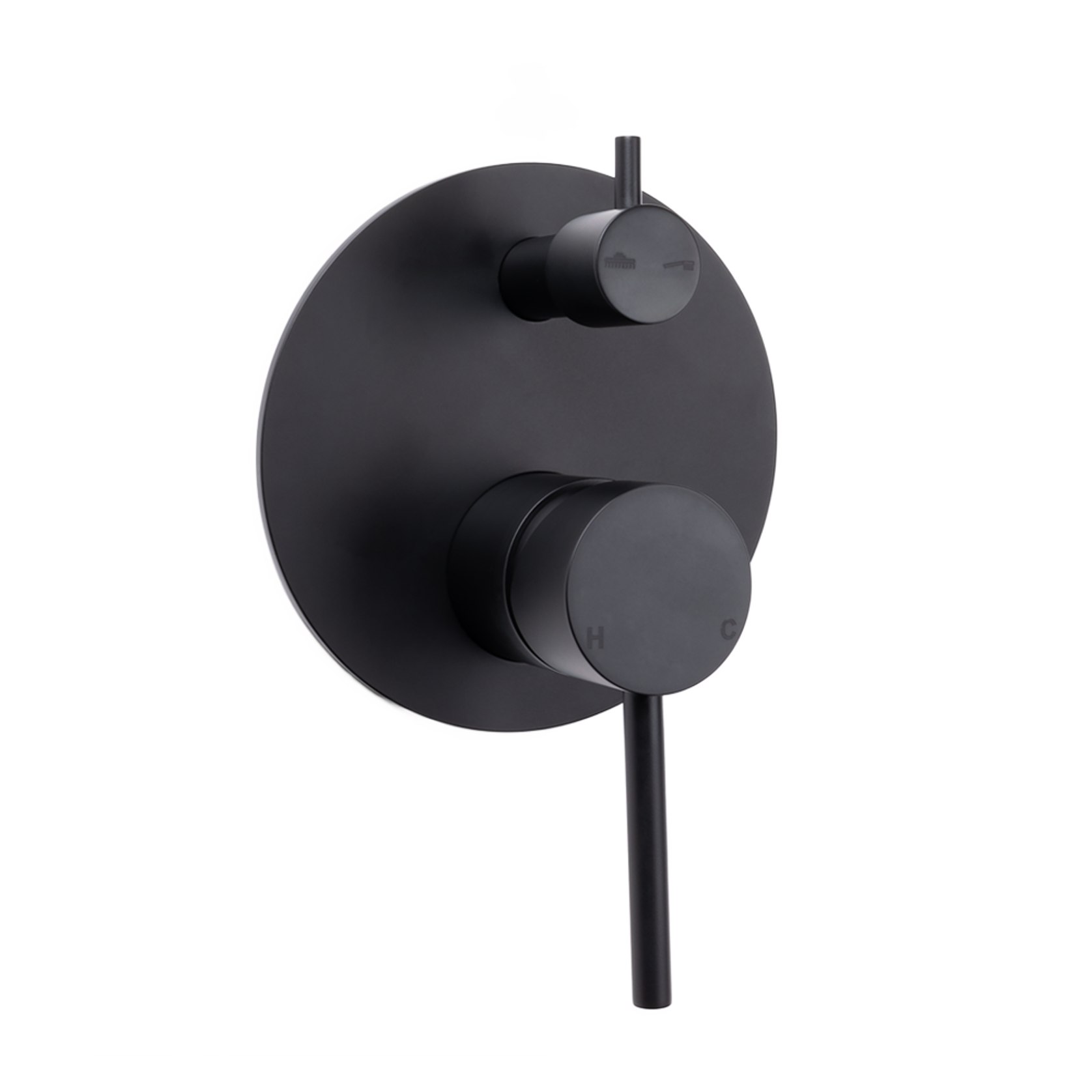Mira Matte Black Wall Mixer Divertor Plate | ArchiPro AU