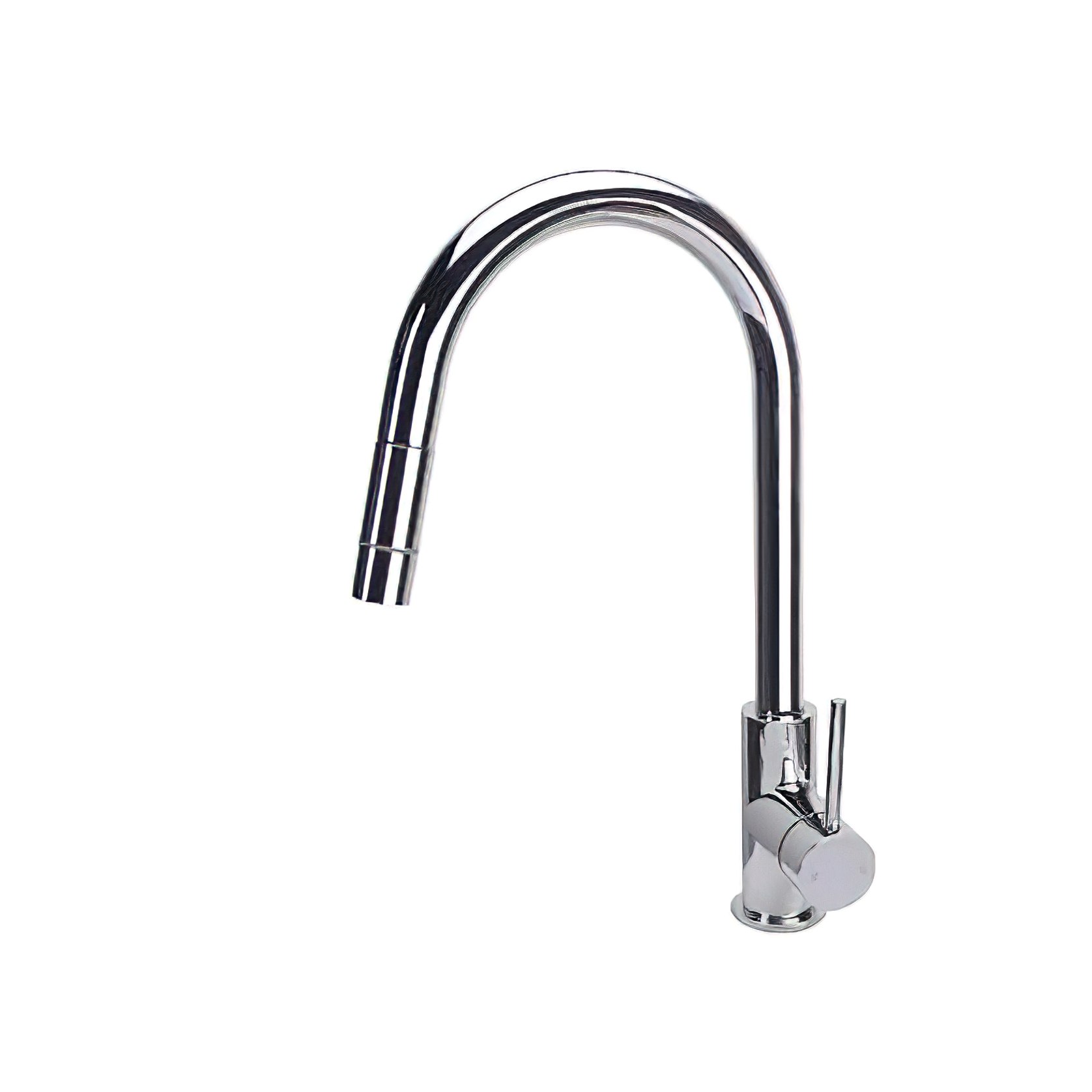 Platinum Pull-Out Gooseneck Mixer Chrome | ArchiPro AU