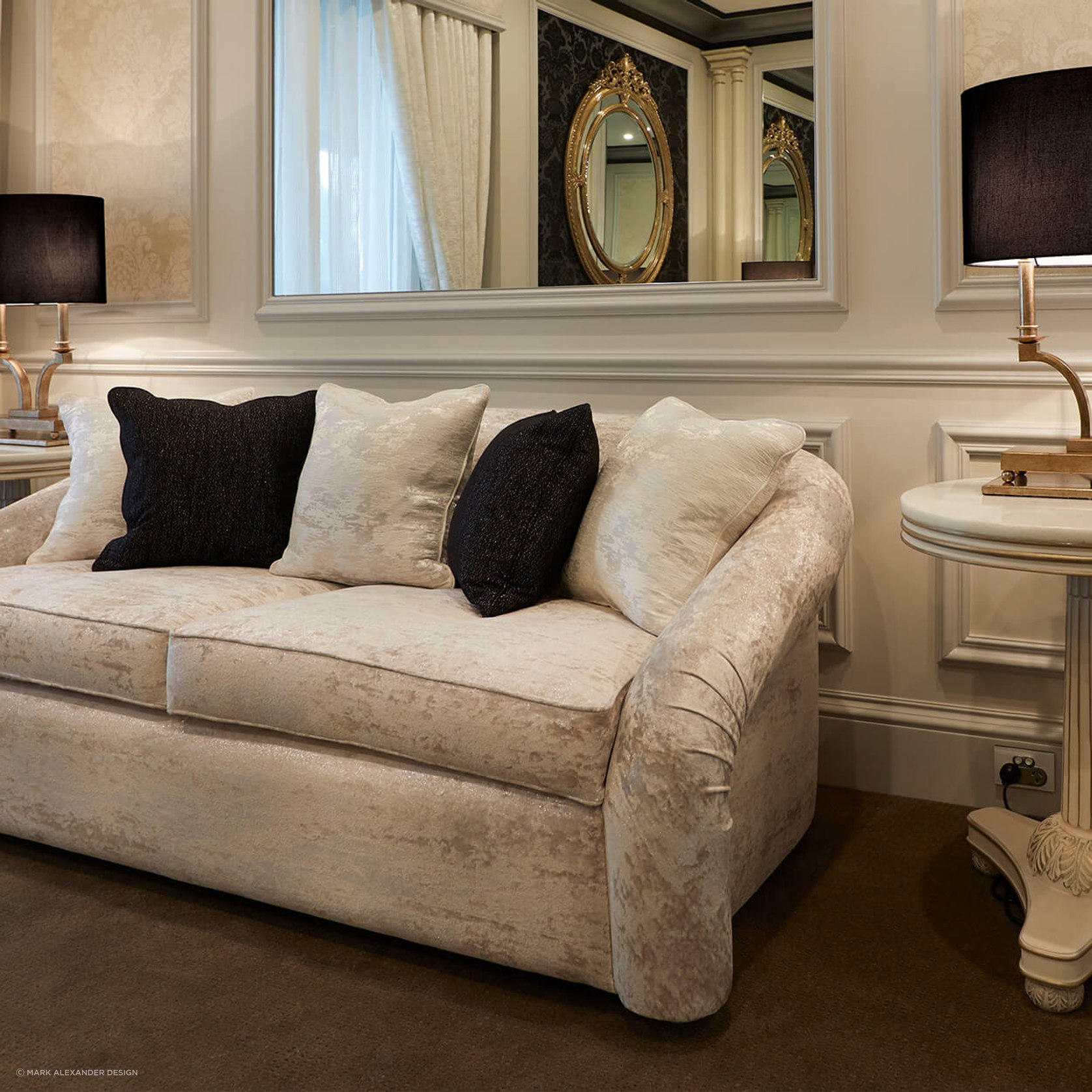 Contemporary Rolled Arm Sofa | ArchiPro AU