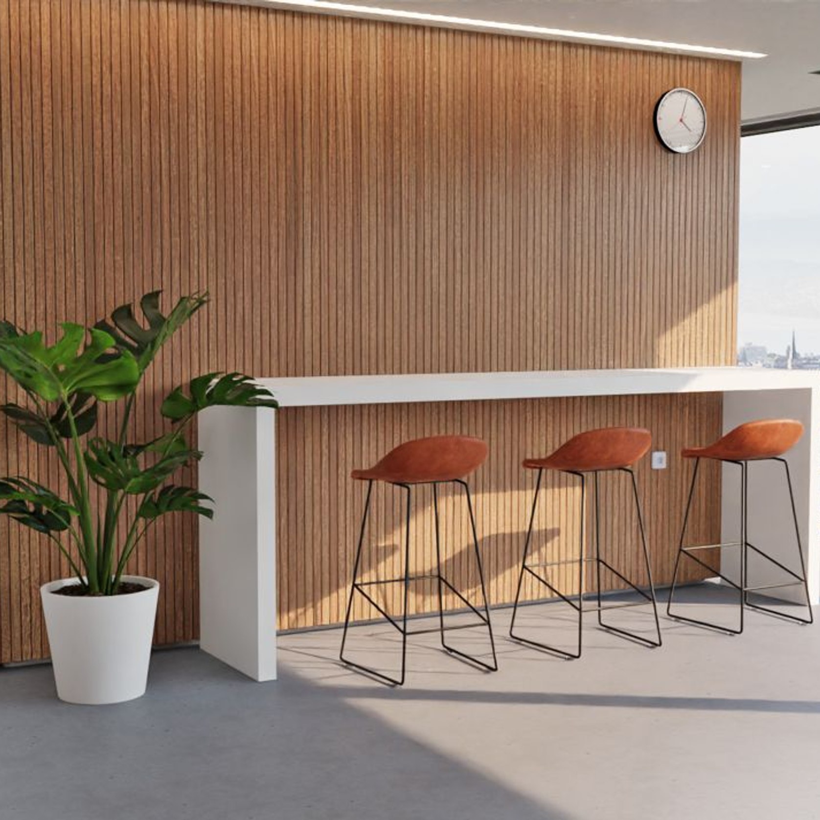 Pop Stool with Black Frame and Upholstered Vintage Tan Seat | ArchiPro AU