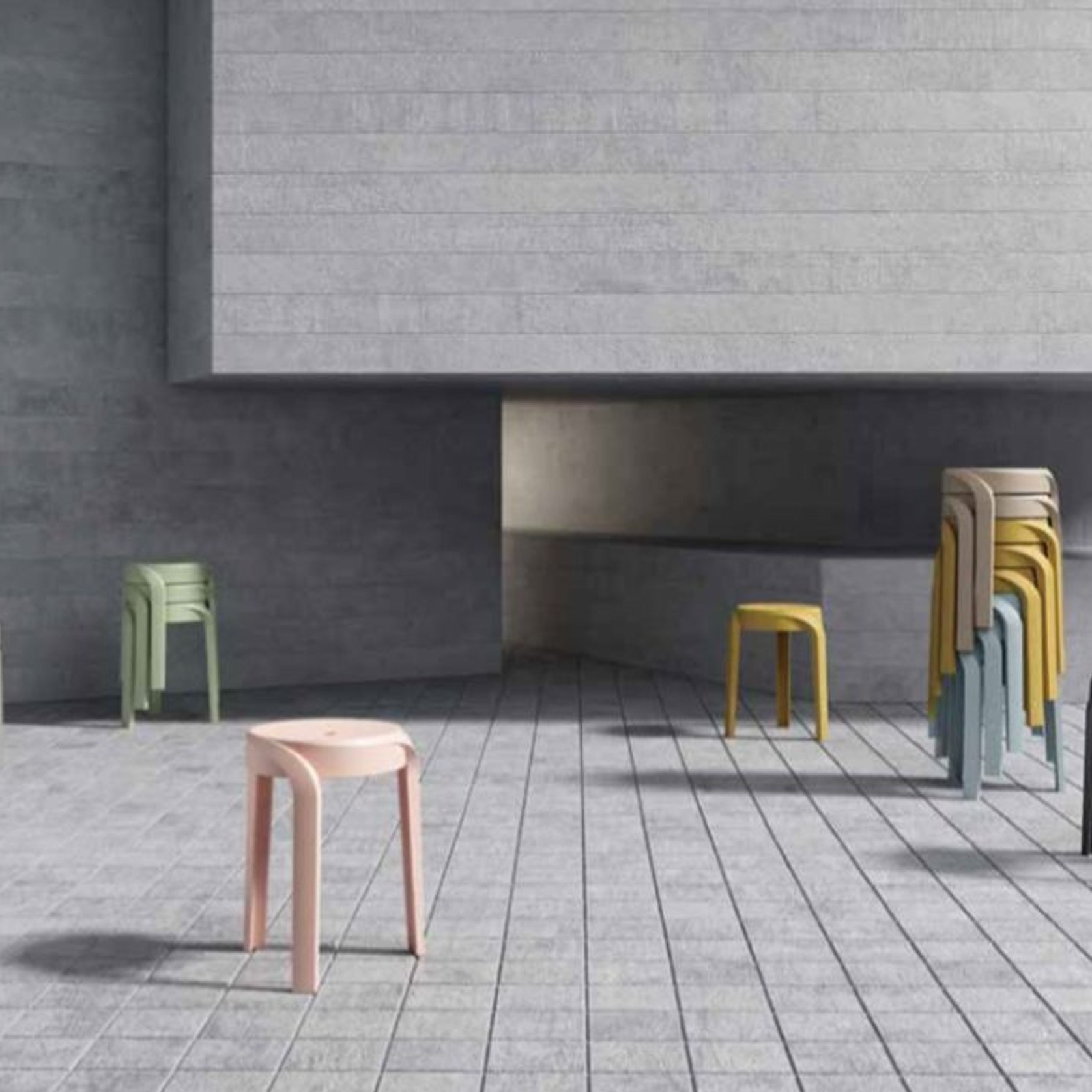 Swirl Stool - Navy | ArchiPro AU