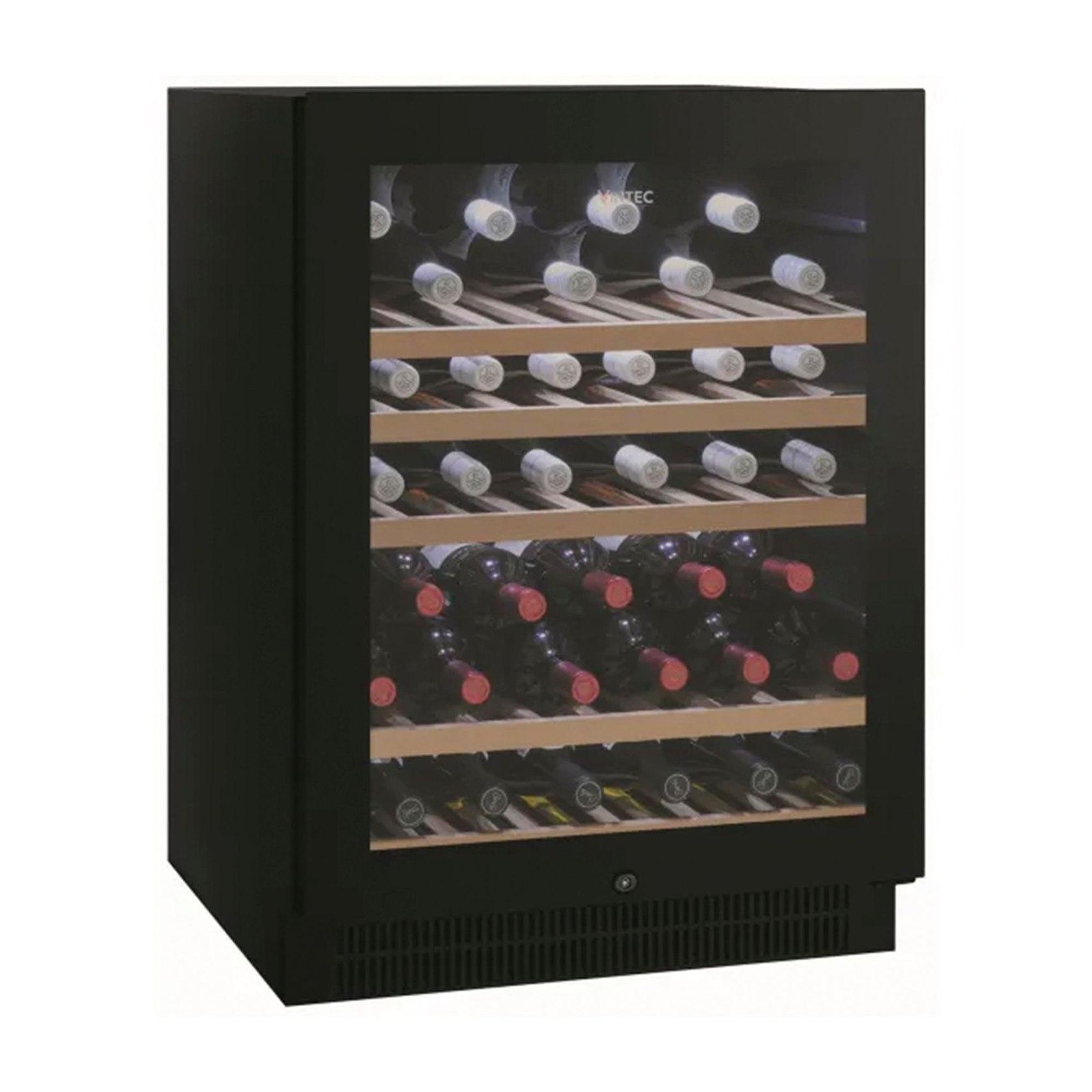 Vintec 50 Bottle Single Zone Wine Cabinet - Black | ArchiPro AU