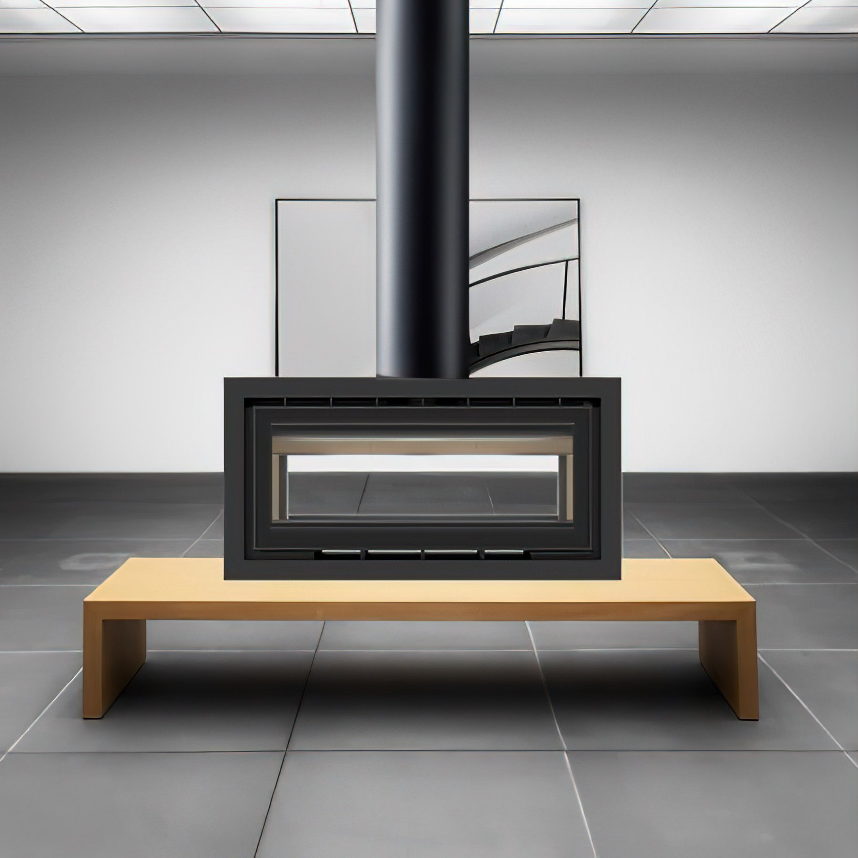 ADF Linea 100 Duo B Freestanding Fireplace | ArchiPro AU